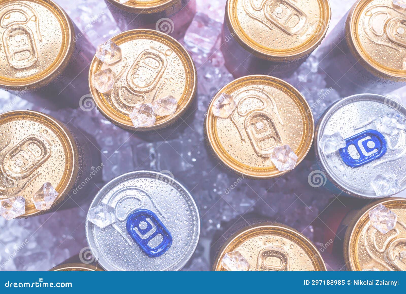 Group of Aluminium Cans in Ice, Cold Drink Stock Image - Image of food, container: 297188985