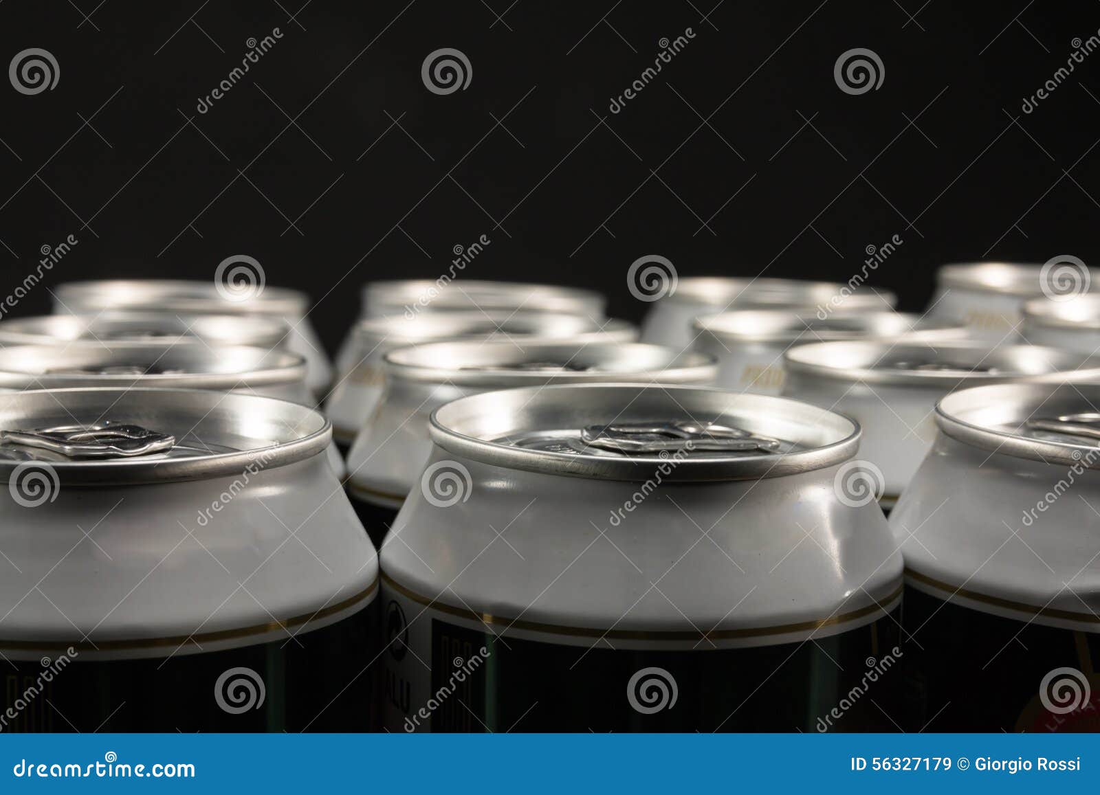 Group of Aluminum Beverage Cans Stock Image - Image of close, alcohol ...