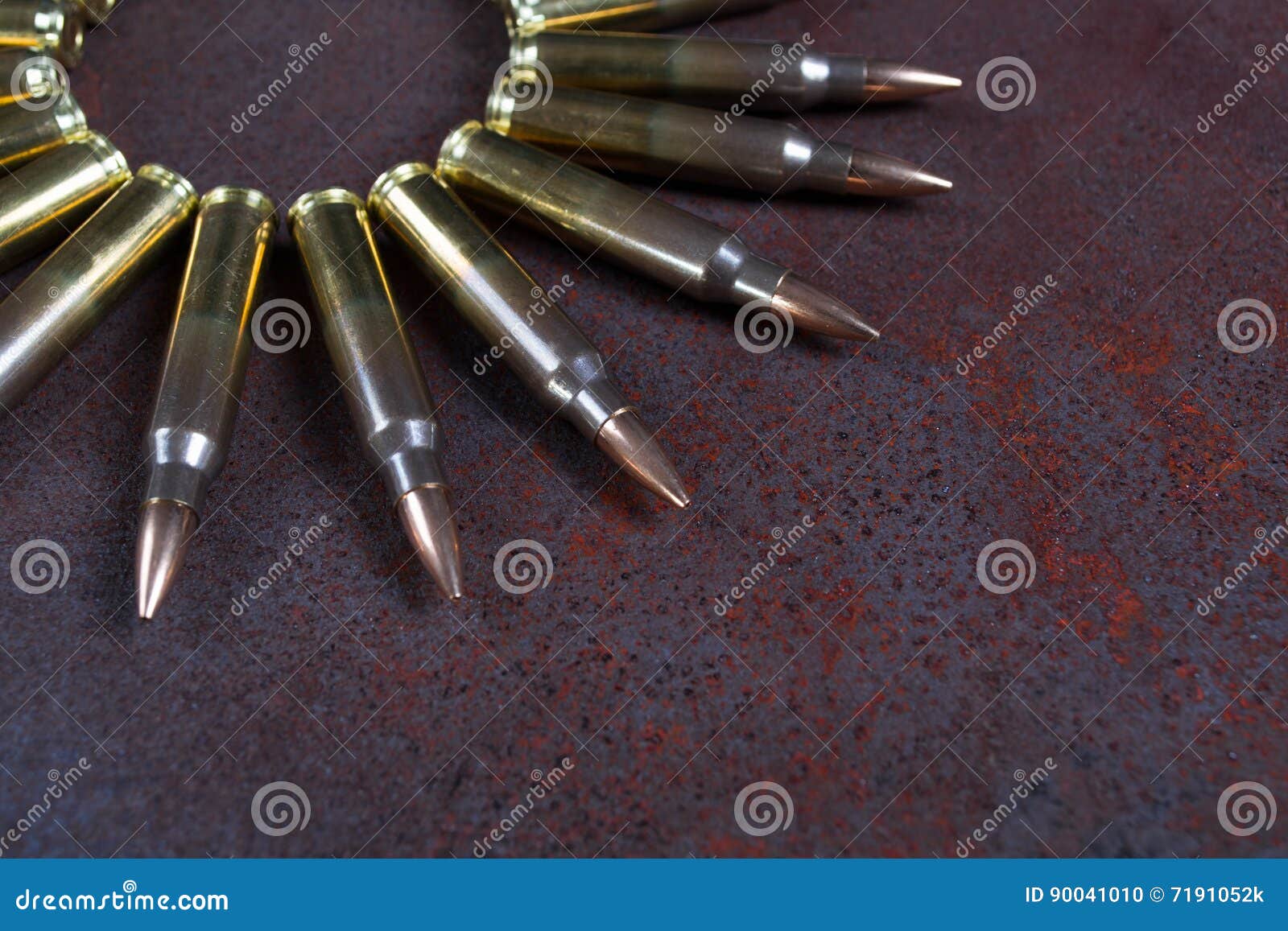 Group of Ammunition Geometrically Placed. Stock Photo - Image of copper ...