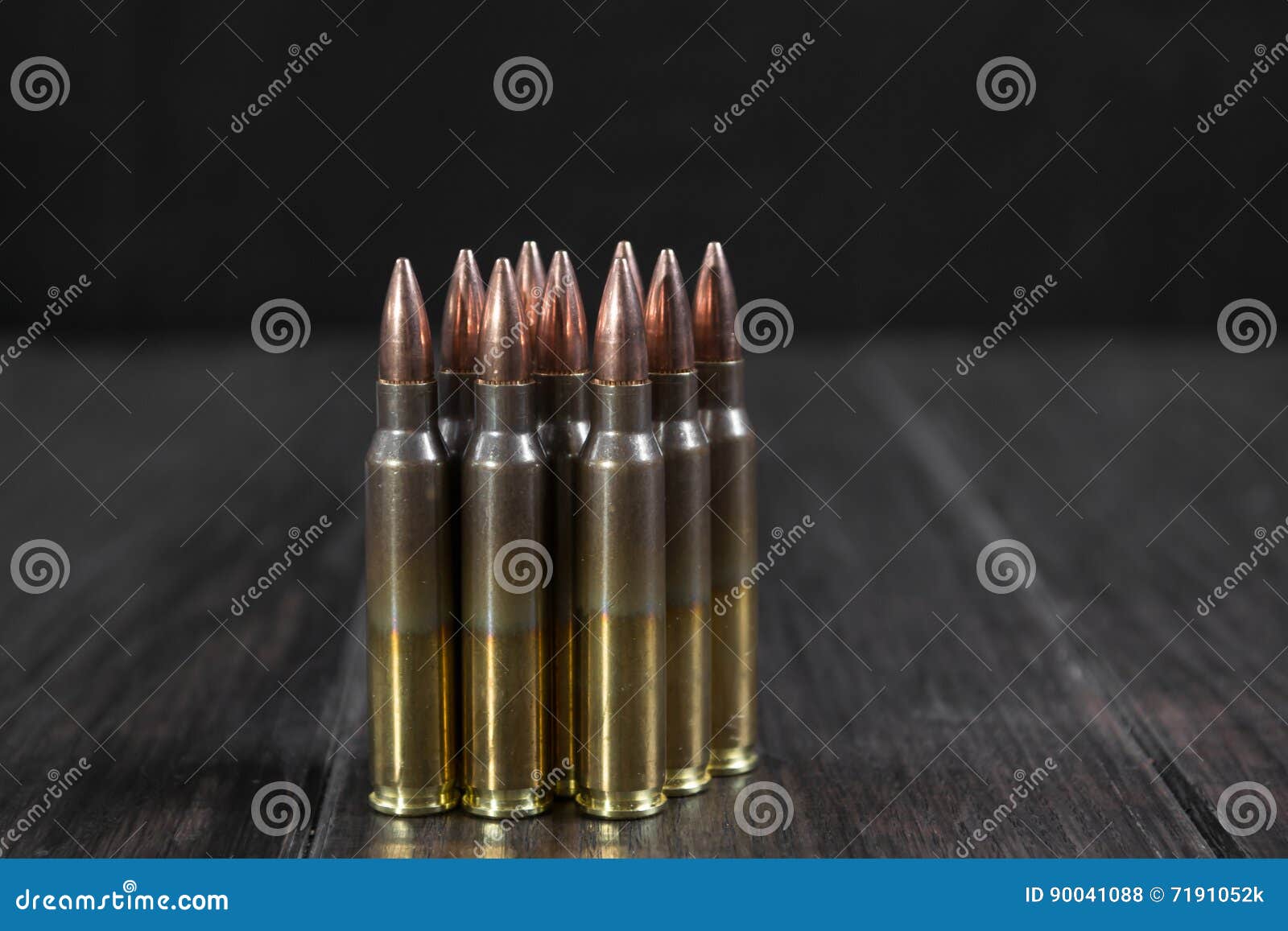 Group of Ammunition Geometrically Placed in Rows Stock Photo - Image of ...