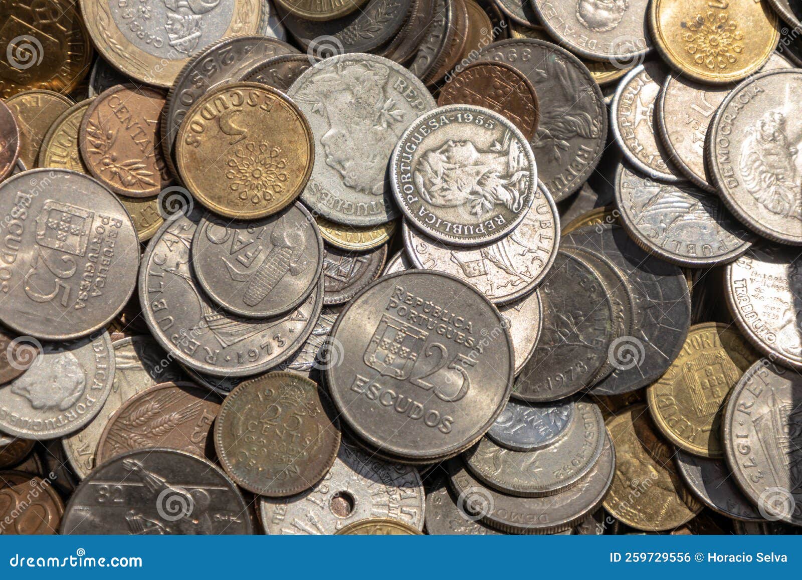 Group of Ancient Coins. Metallic Money in the Form of Coins Stock Photo ...