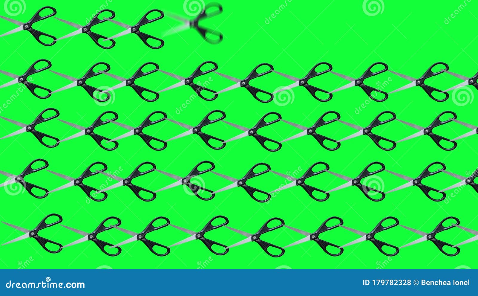 Group of Animated Scissors Elements on Green Screen Chroma Key Stock ...