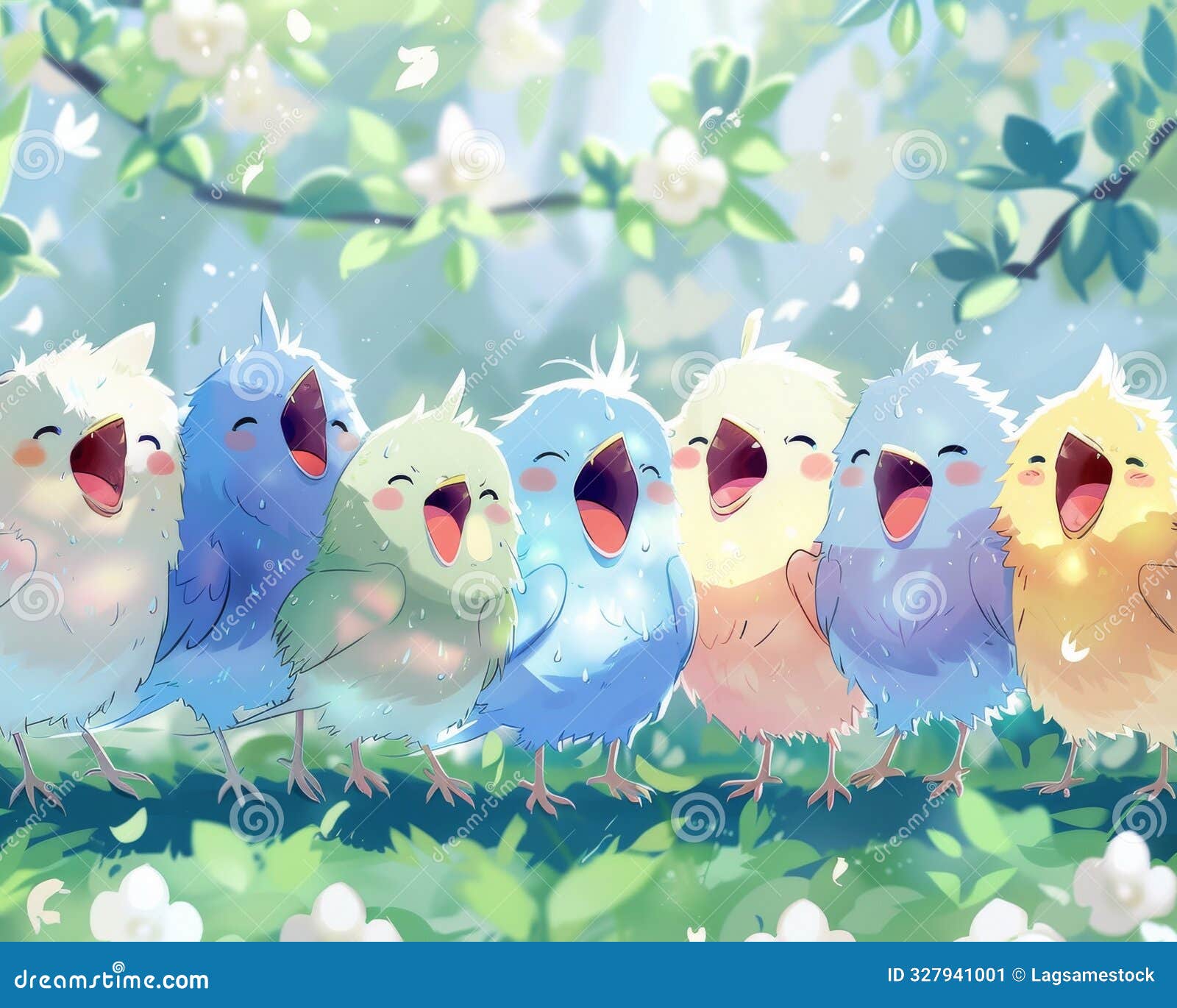 Birds Emotions. Emotional Bird Comic Expressions, Serious Happy Sad ...