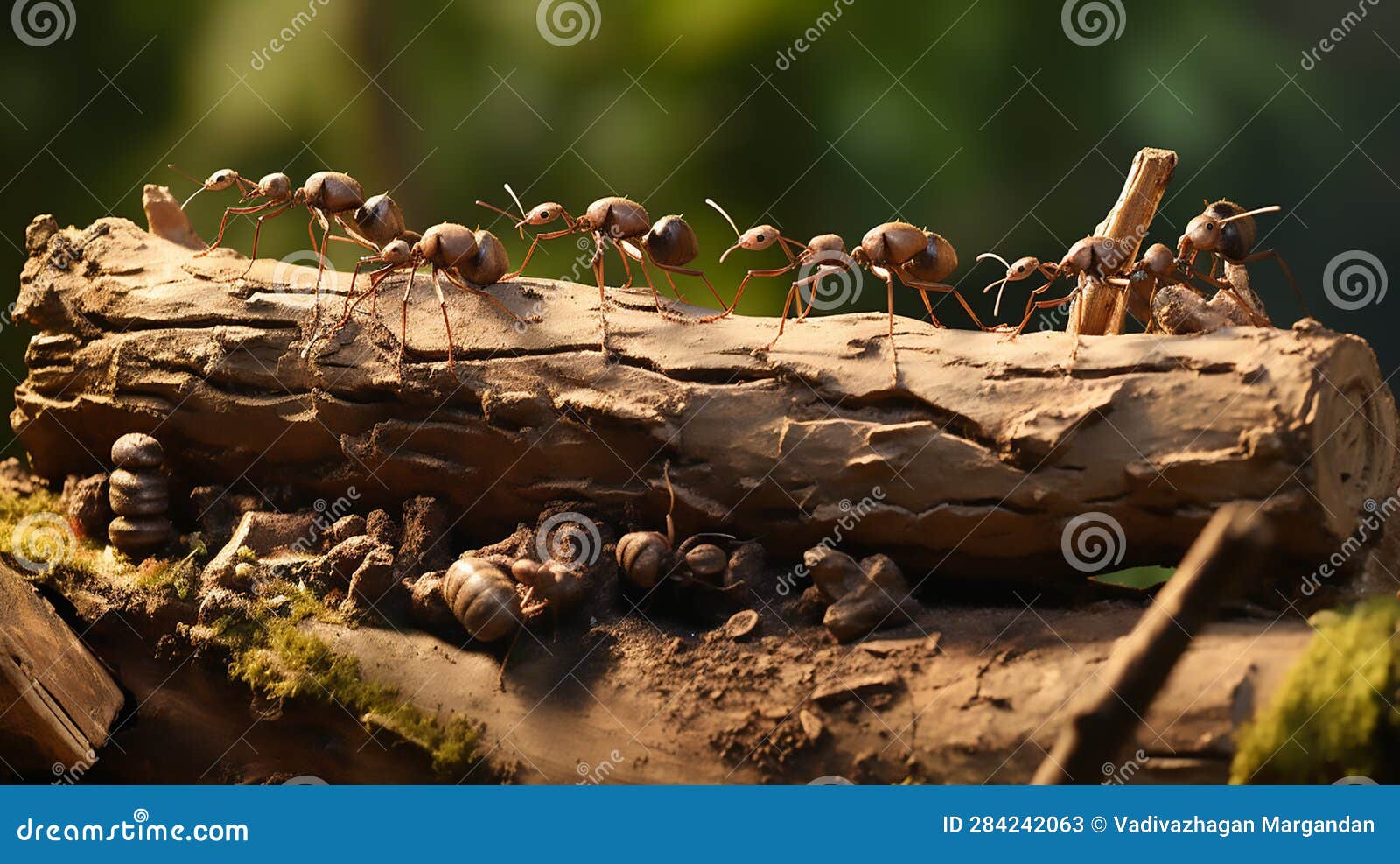Group of ants stock illustration. Illustration of wildlife - 284242063