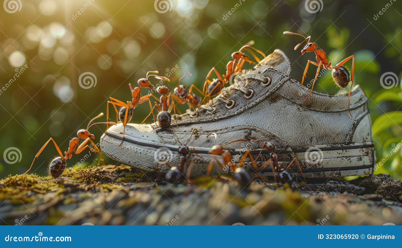 Group of Ants Lifting a Large Object Together, Symbolizing the Strength ...