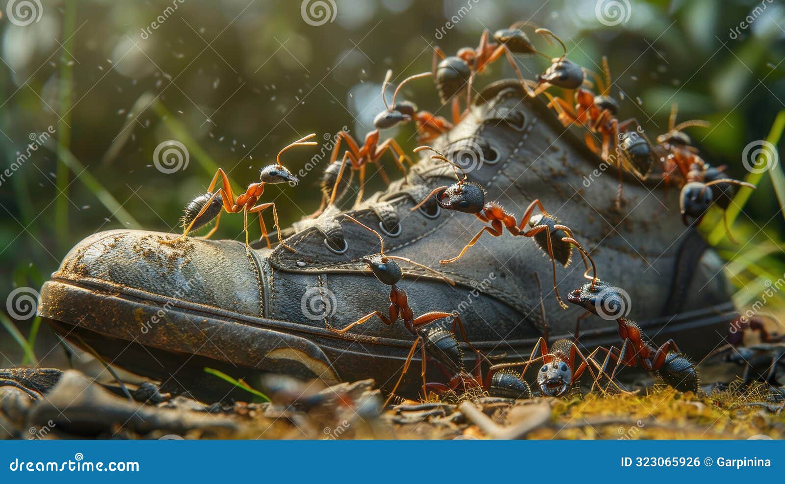 Group of Ants Lifting a Large Object Together, Symbolizing the Strength ...