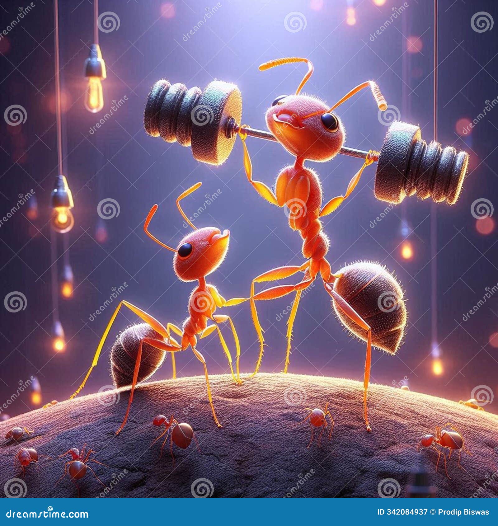 A Group of Ants Lifting Weights Stock Image - Image of delightfully ...