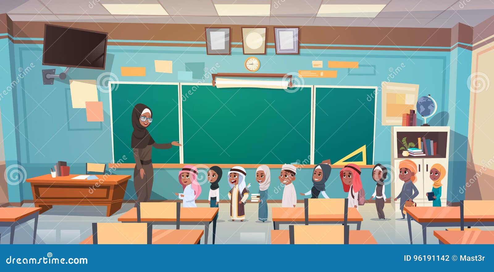 Pupils And Teacher Vector Illustration | CartoonDealer.com #180327738 Pupils And Teacher Vector Illustration | CartoonDealer.com #180327738