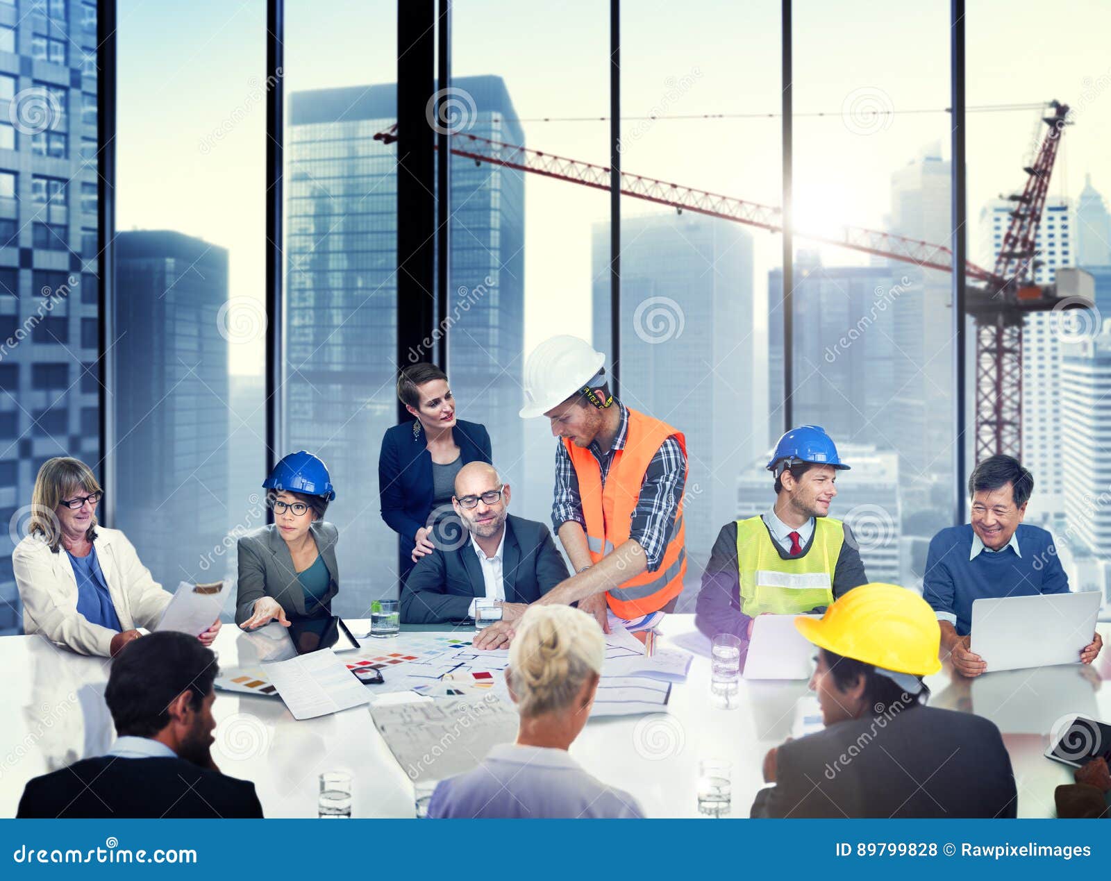 Group of Architect and Engineer Discussion Stock Photo - Image of ...