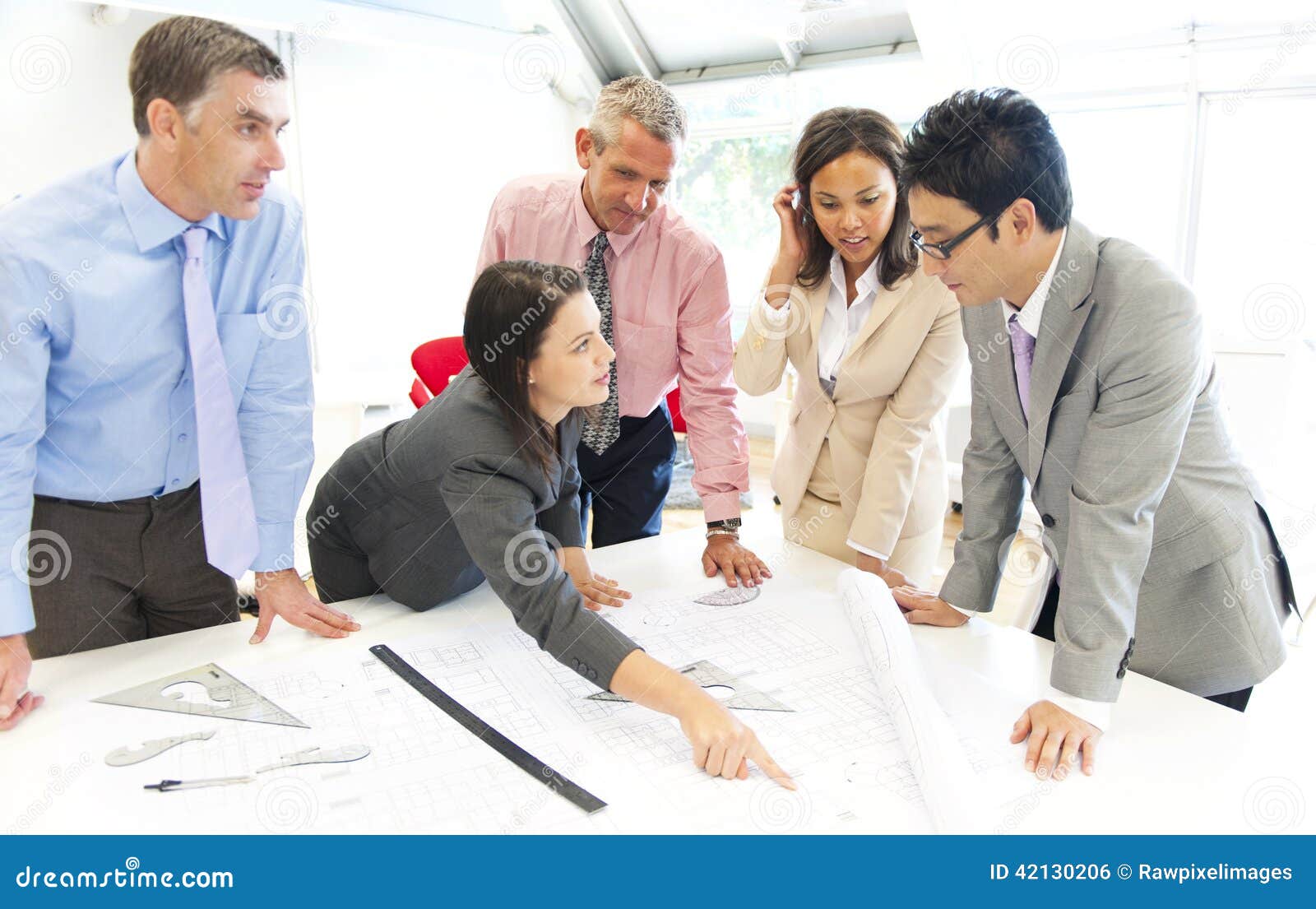 Group Of Architect People Meeting Stock Photo - Image: 42130206