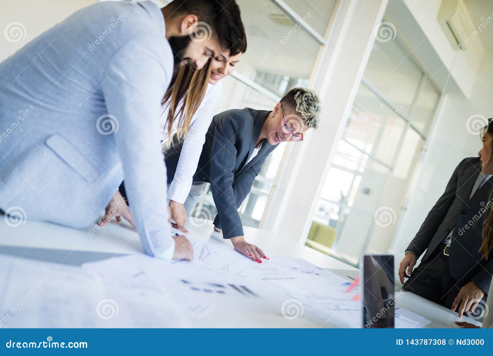 Group of Architects Working on Project Stock Photo - Image of corporate ...