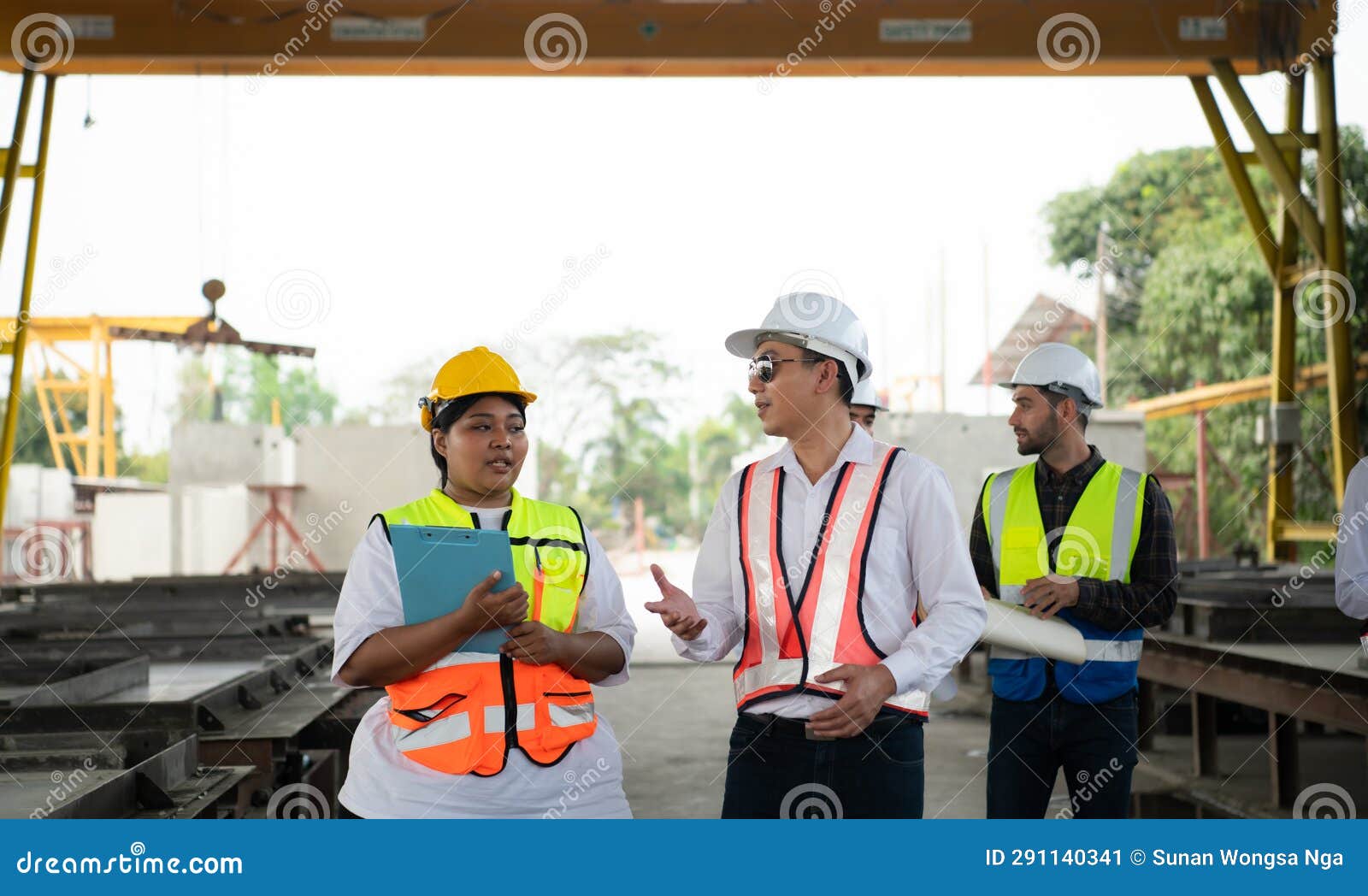 Group of Architects, Construction Foremen, and Construction Engineers ...