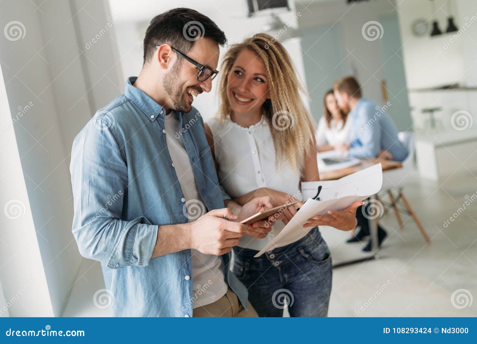 Group of Architects and Designers Working and Collaborating on Project ...