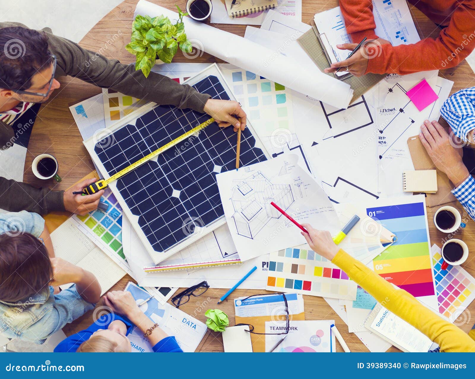 Group of Architects Planning and Discussing Stock Photo - Image of cell ...