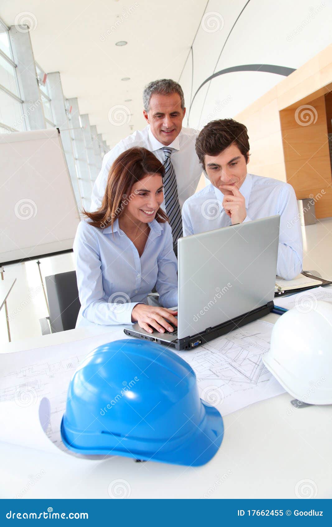 Group of Architects at Work Stock Image - Image of site, entrepreneur ...