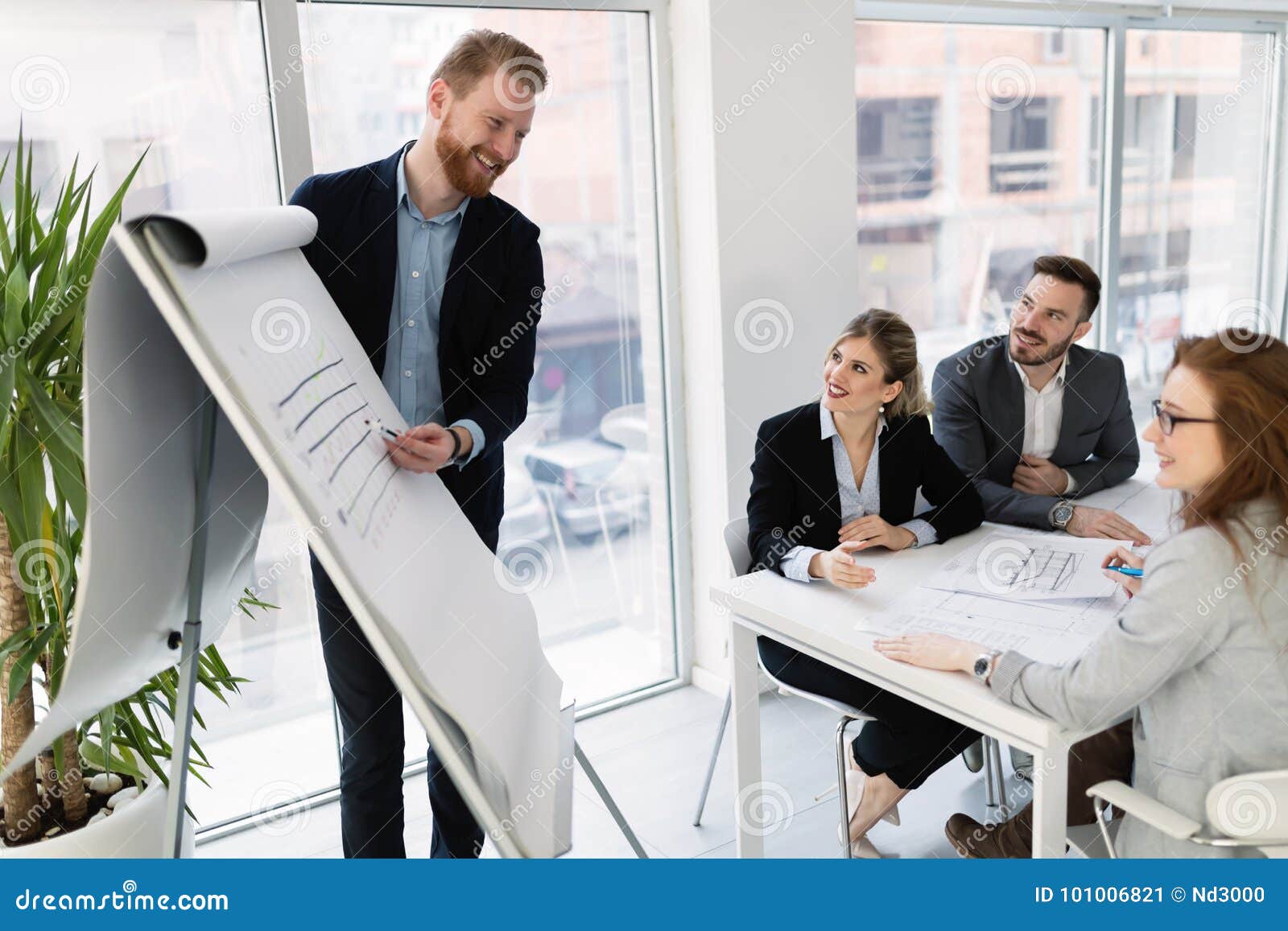 Group of Architects Working on Business Meeting Stock Image - Image of ...
