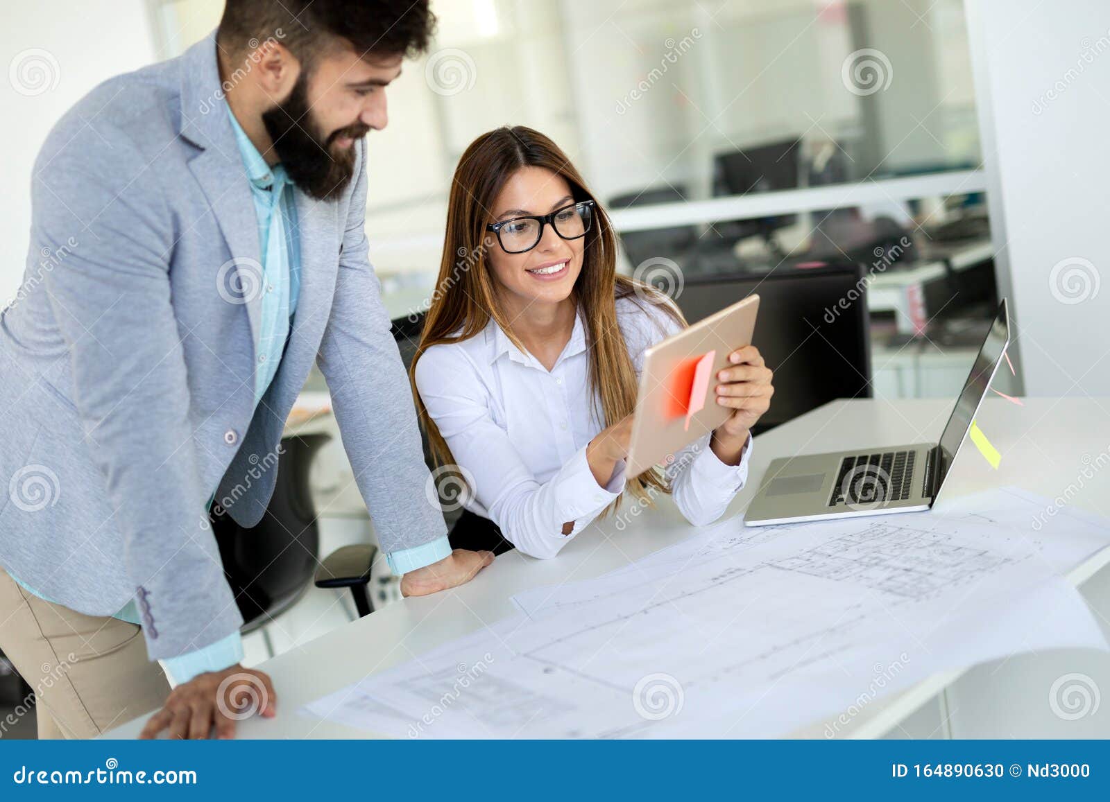 Group of Architects Working on New Project Stock Photo - Image of ...