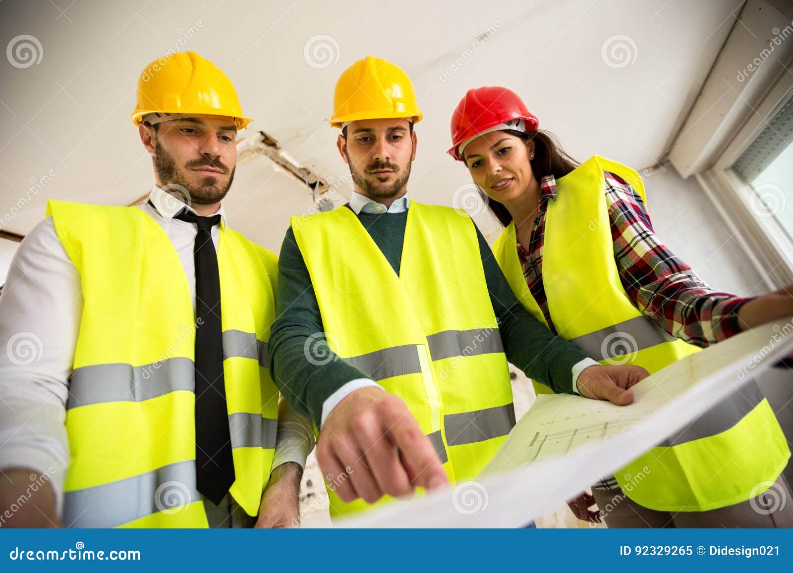 Group of Architects Working on a Project Stock Image - Image of ...