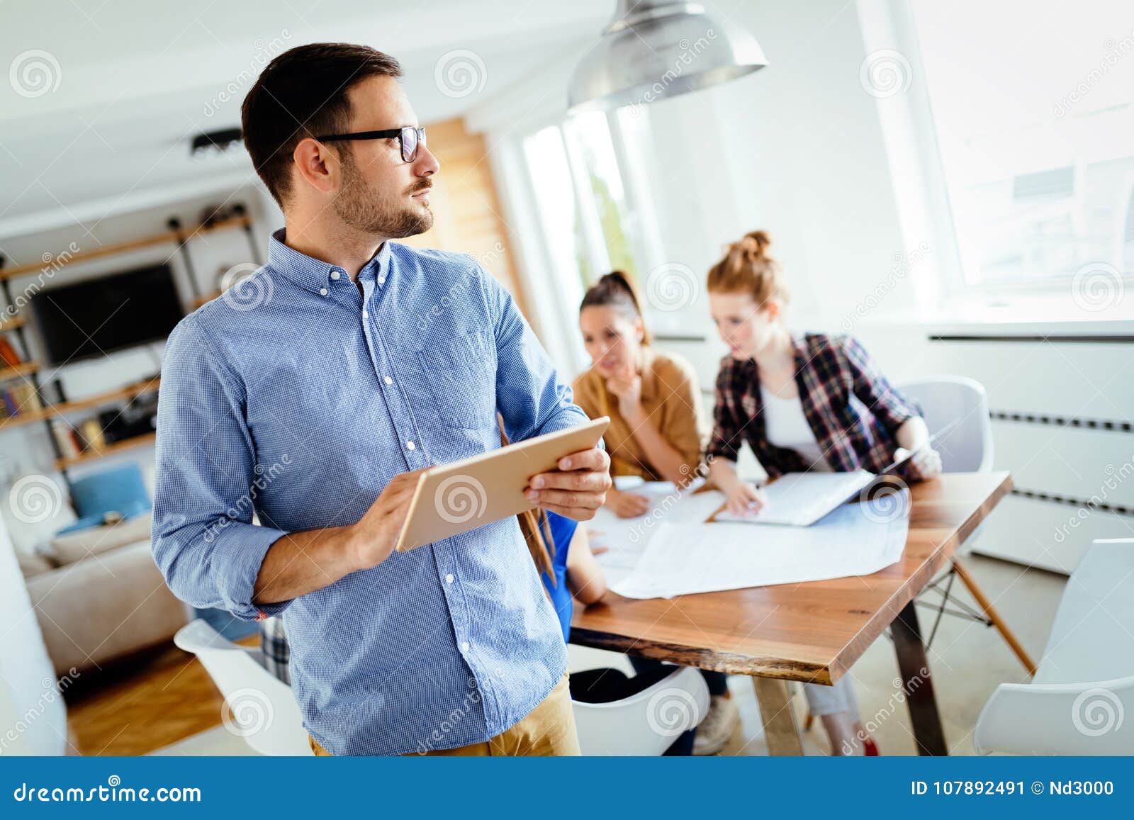 Group of Architects Working on Project Stock Image - Image of design ...