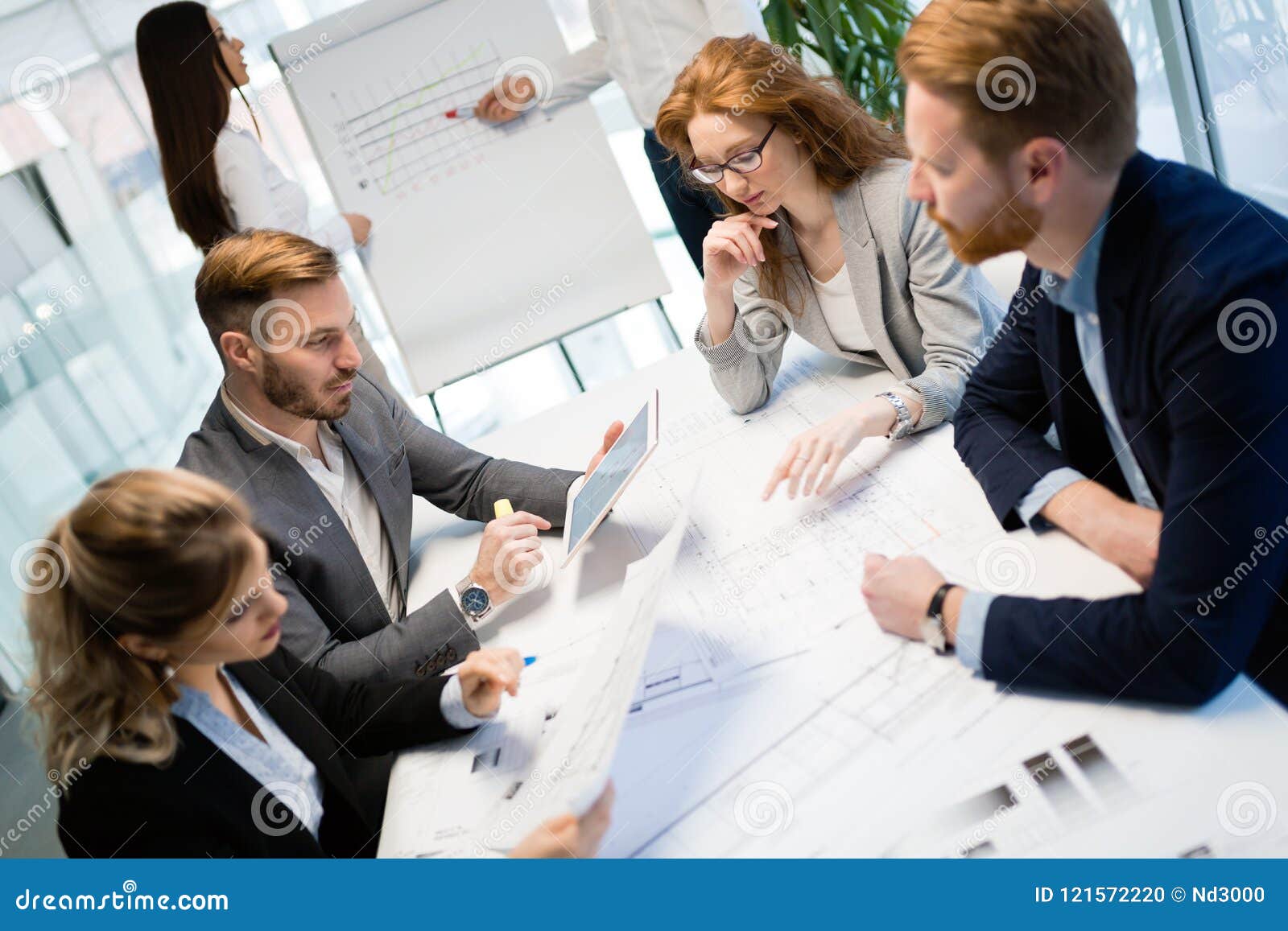 Group of Architects Working on Project Stock Photo - Image of ...