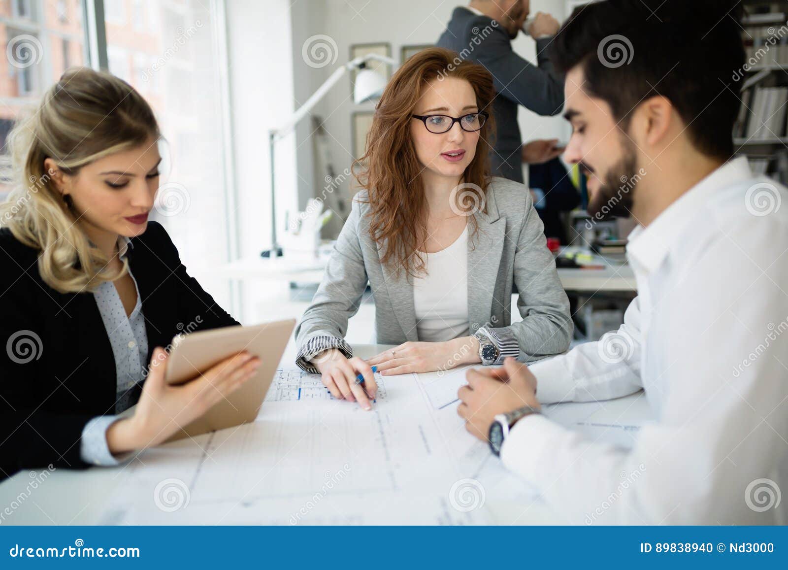 Group of Architects Working on Project Stock Photo - Image of ...