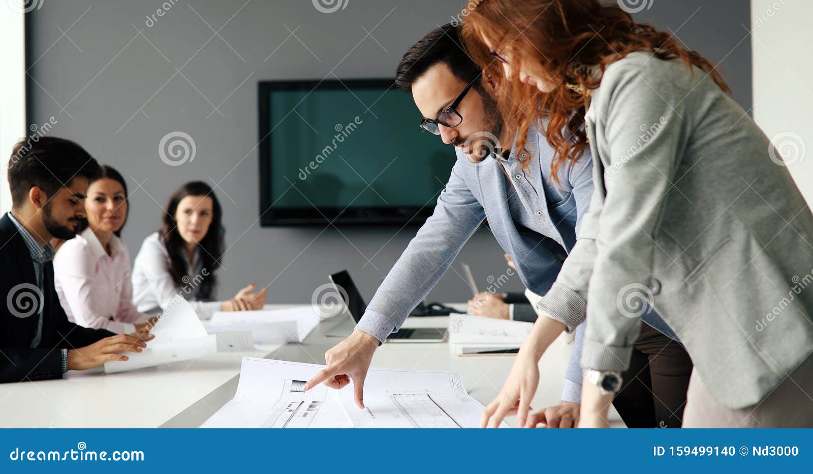 Group of Architects Working on Project Stock Photo - Image of corporate ...