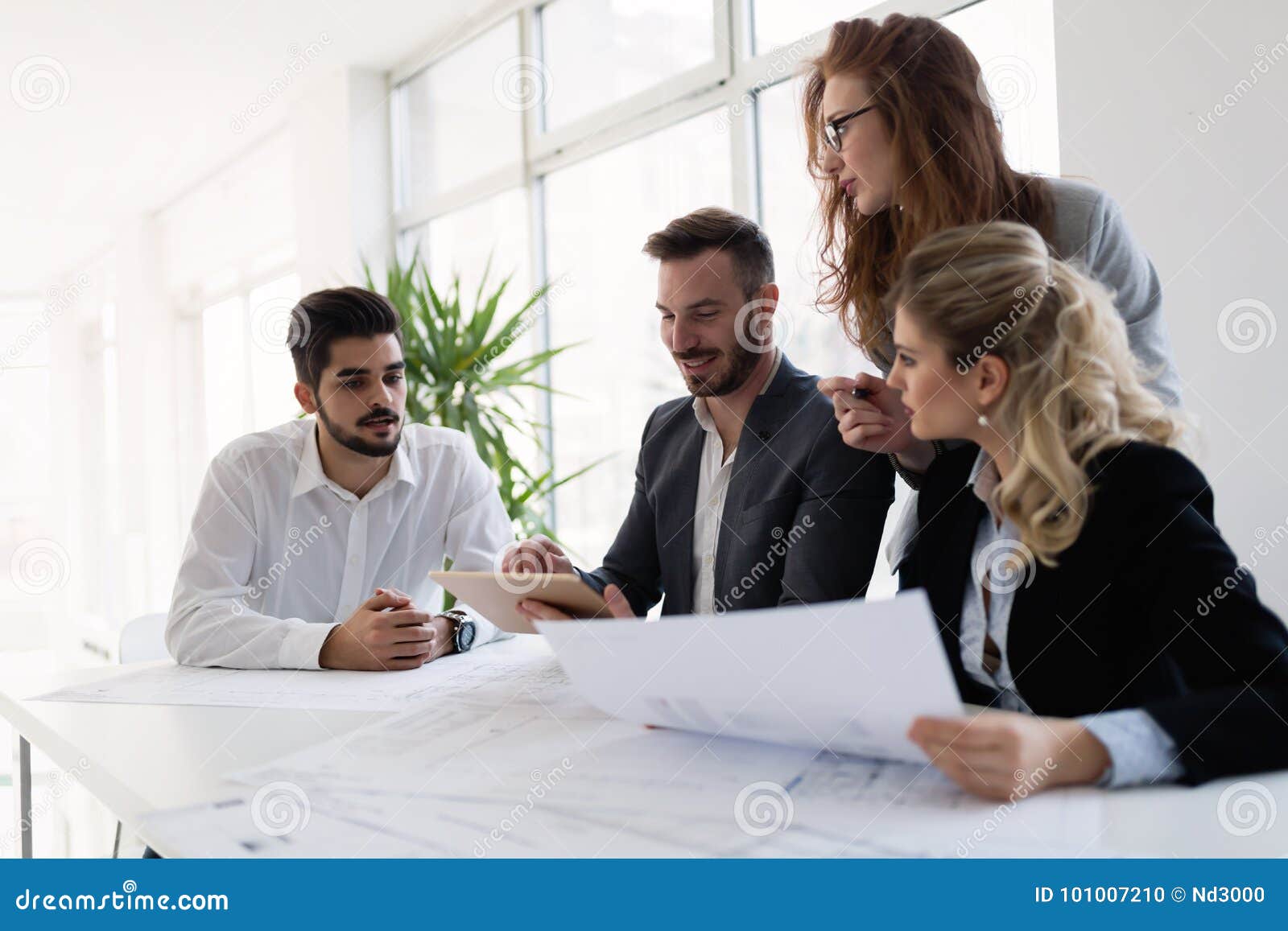Group of Architects Working Together on Project Stock Photo - Image of ...