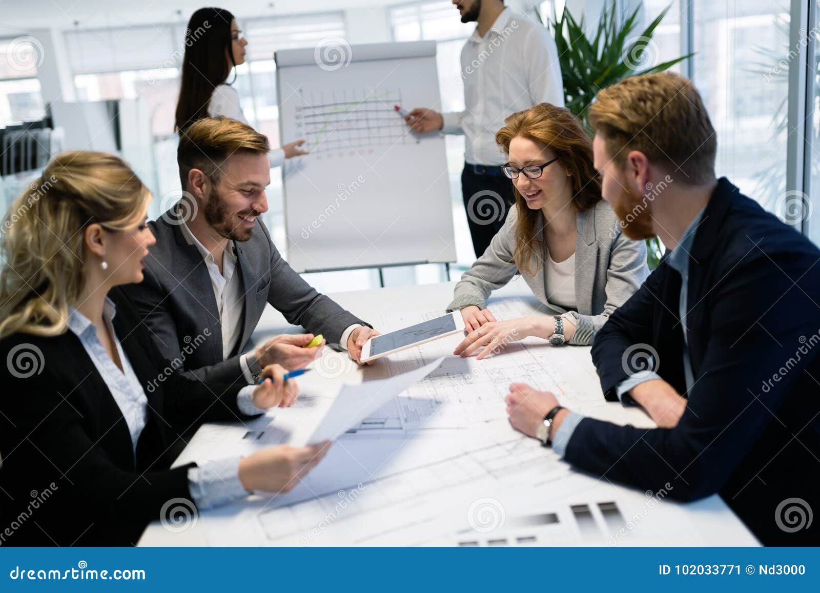 Group of Architects Working Together on Project Stock Image - Image of ...