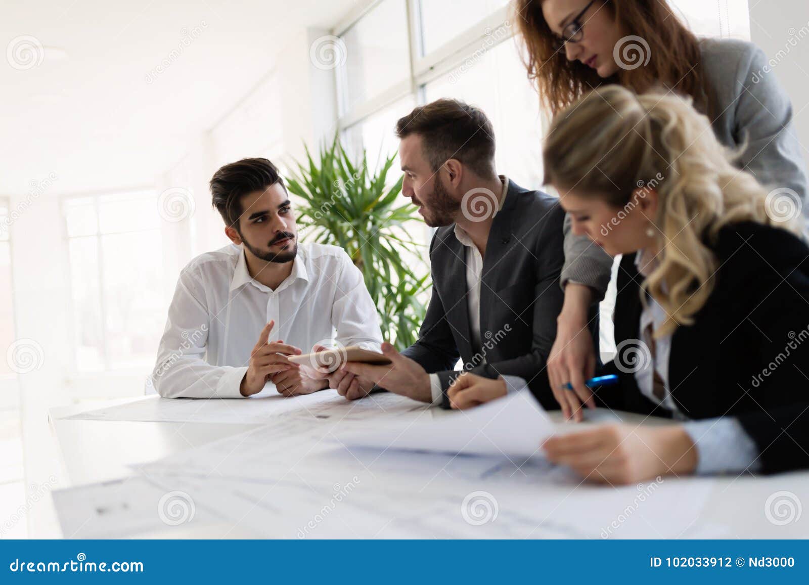 Group of Architects Working Together on Project Stock Photo - Image of ...