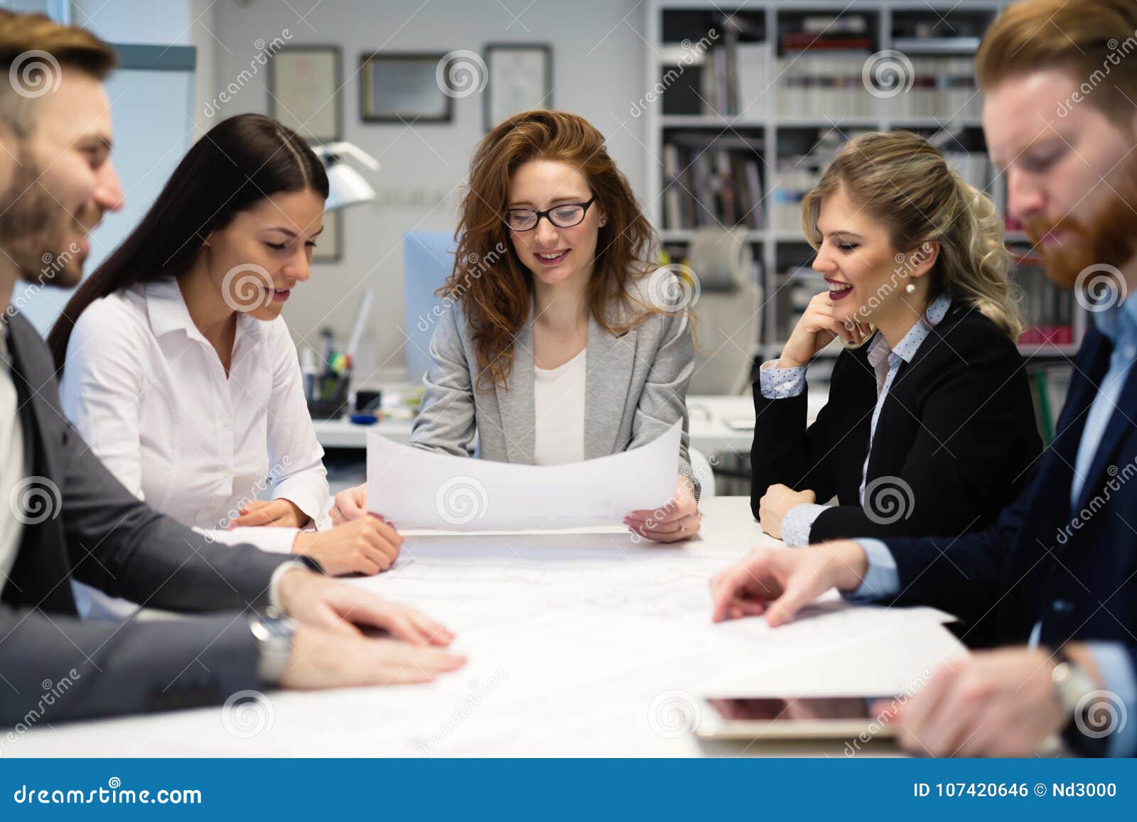 Group of Architects Working Together on Project Stock Photo - Image of ...