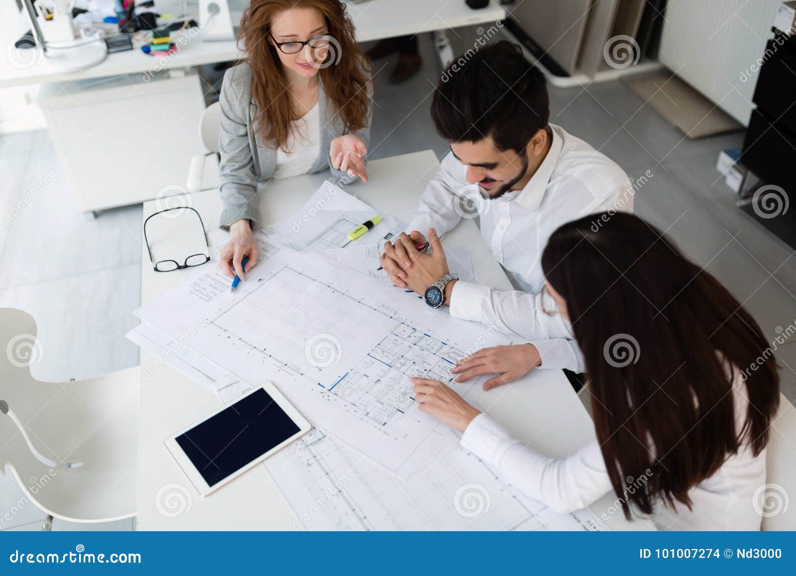 Group of Architects Working Together on Project Stock Photo - Image of ...
