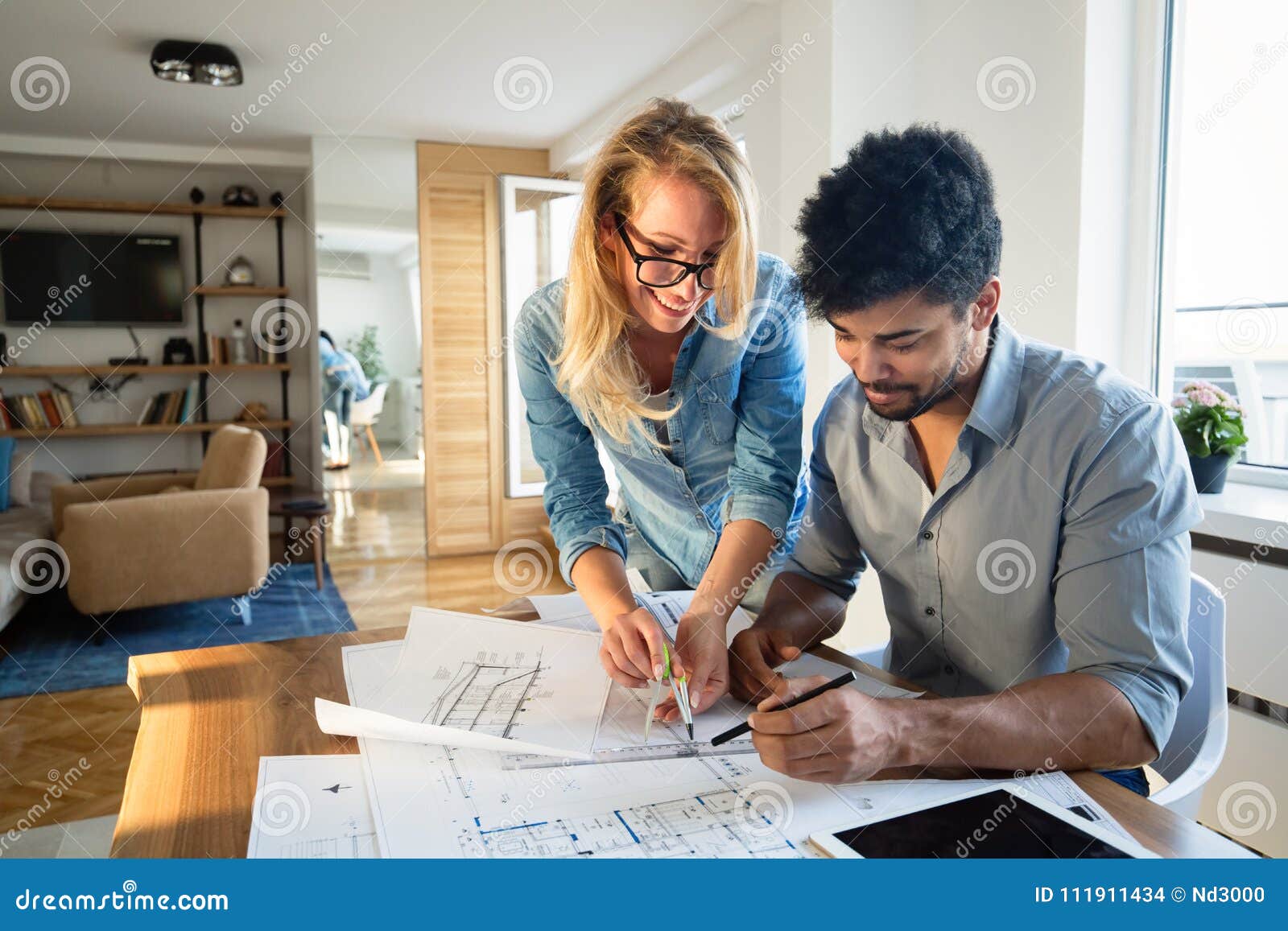 Group of Architects Working Together on Project Stock Photo - Image of ...