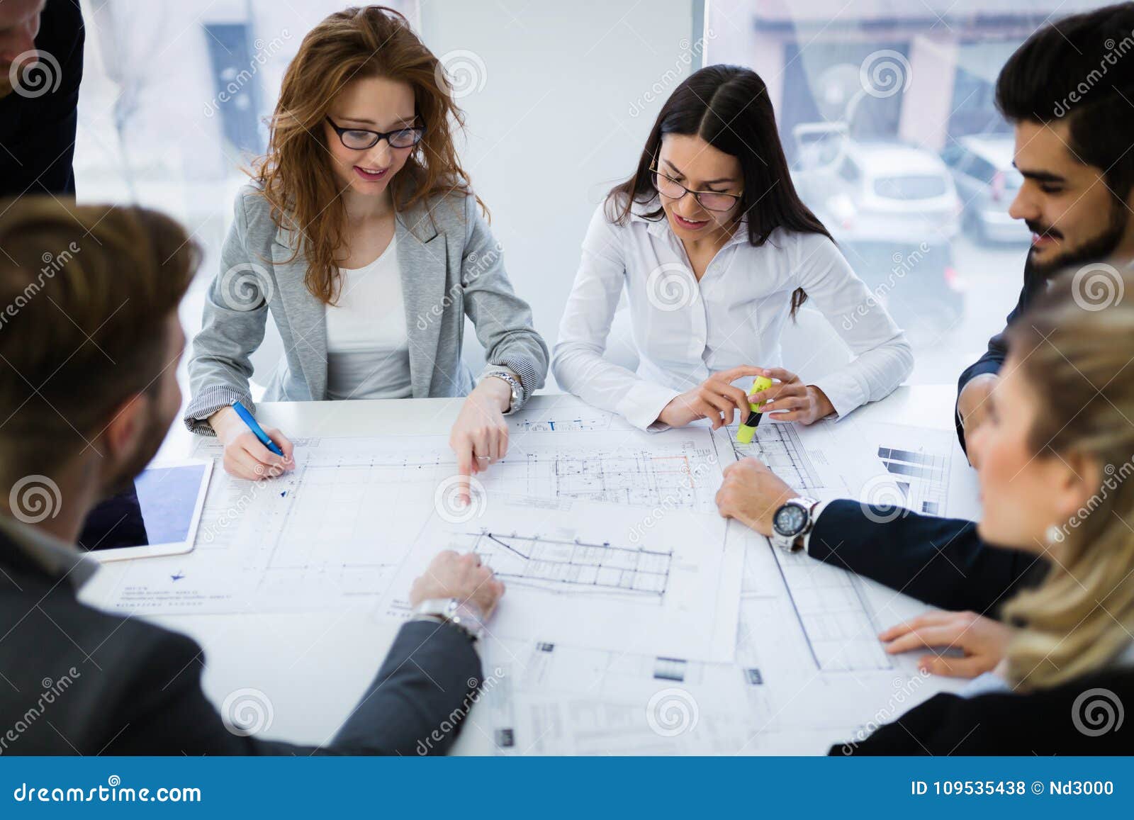 Group of Architects Working Together on Project Stock Photo - Image of ...