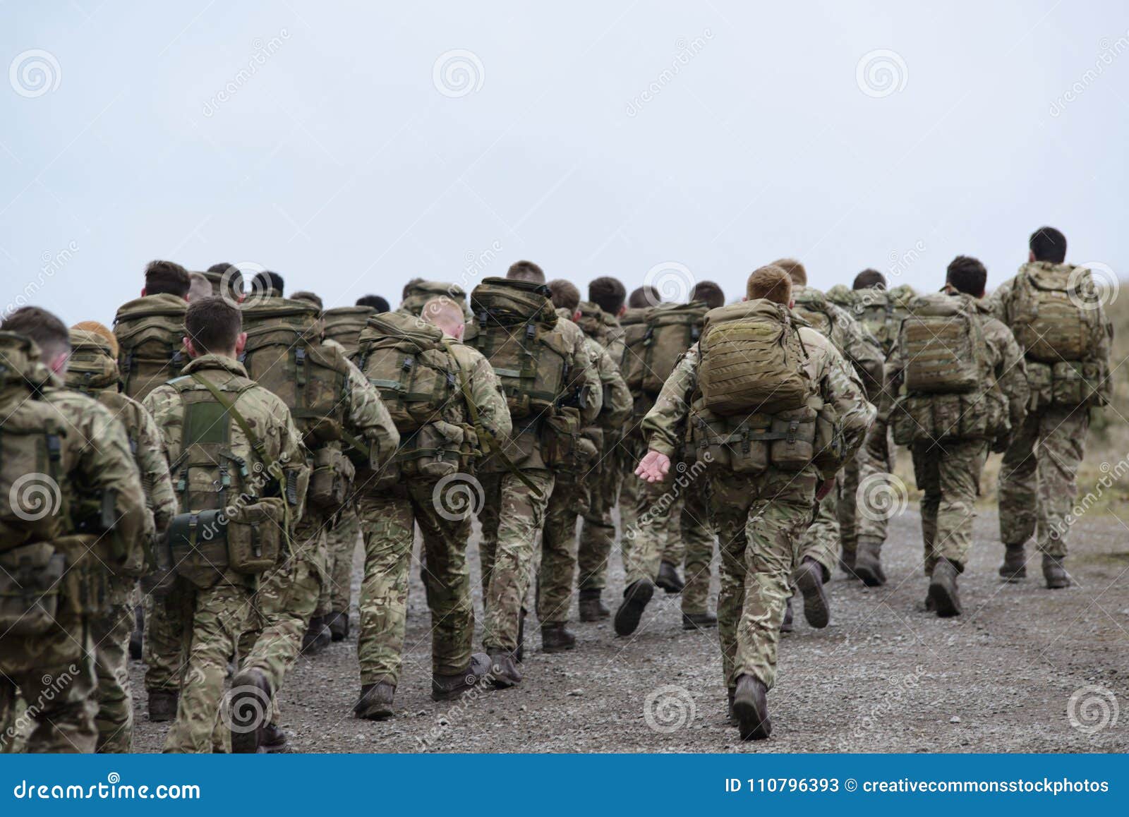 Group Of Army Walking Picture. Image: 110796393