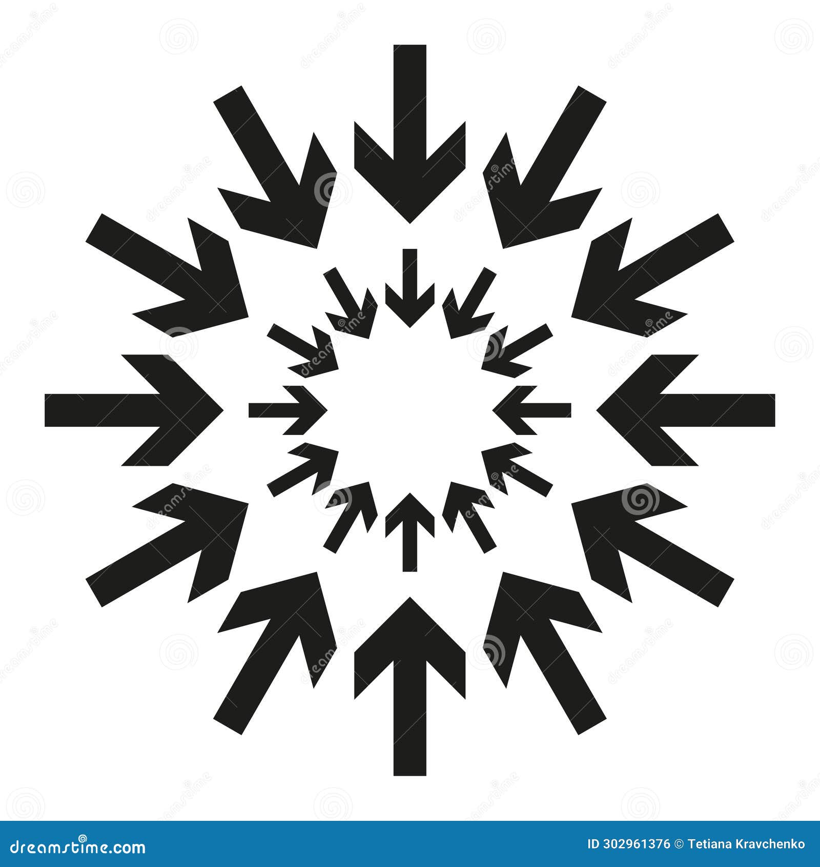 Group of Arrows Following a Circle Pointing Inwards. Vector ... Group of Arrows Following a Circle Pointing Inwards. Vector ...