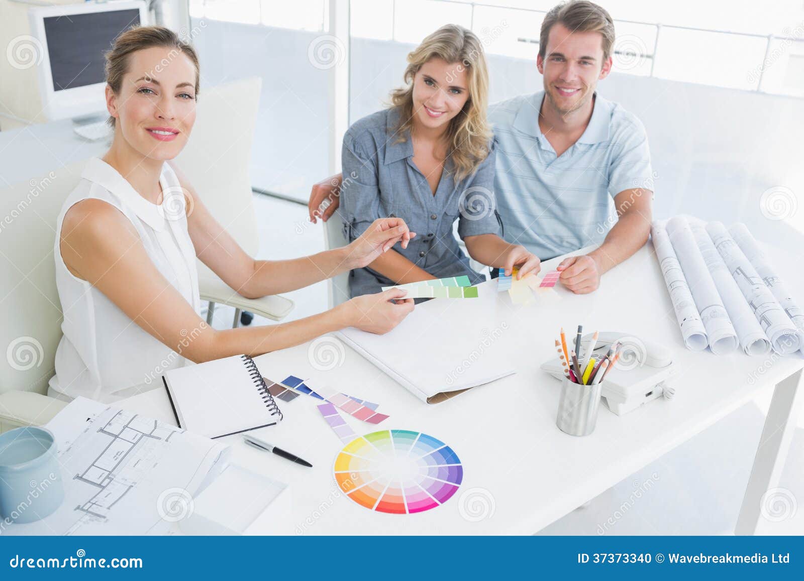 Group of Artists Working on Designs Stock Photo - Image of woman ...