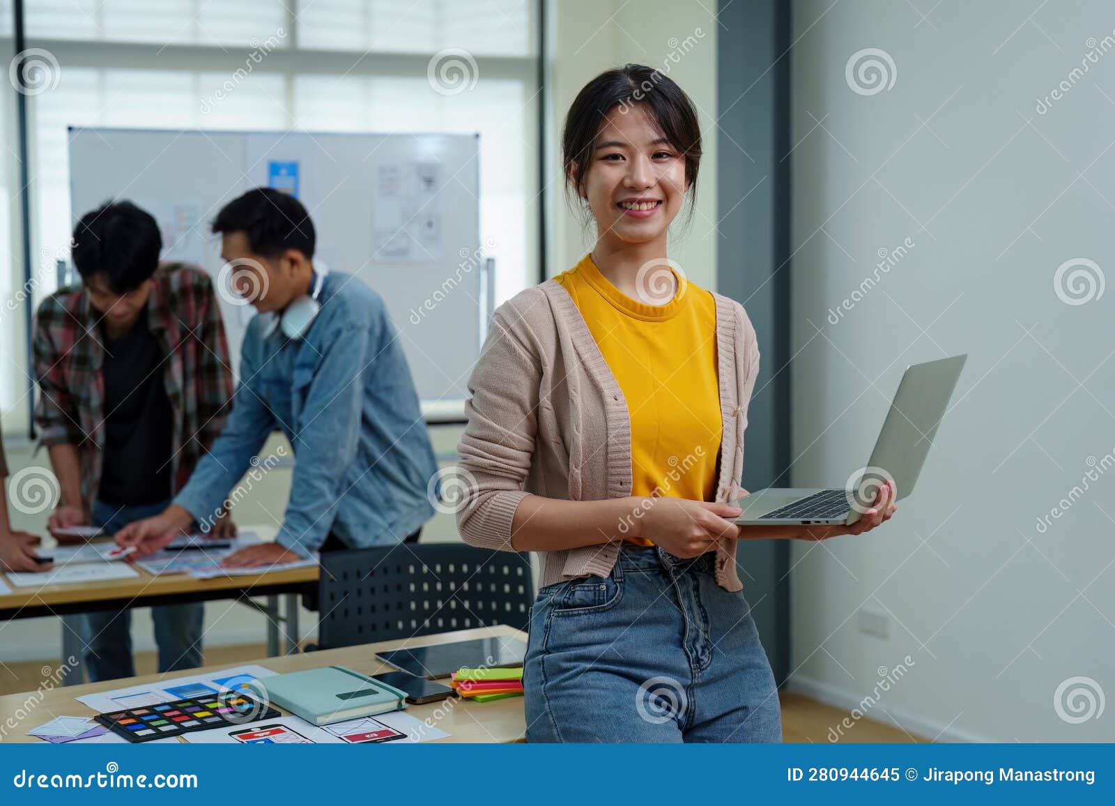 Group of Asian Creative Team Programing Designers Participate in All ...