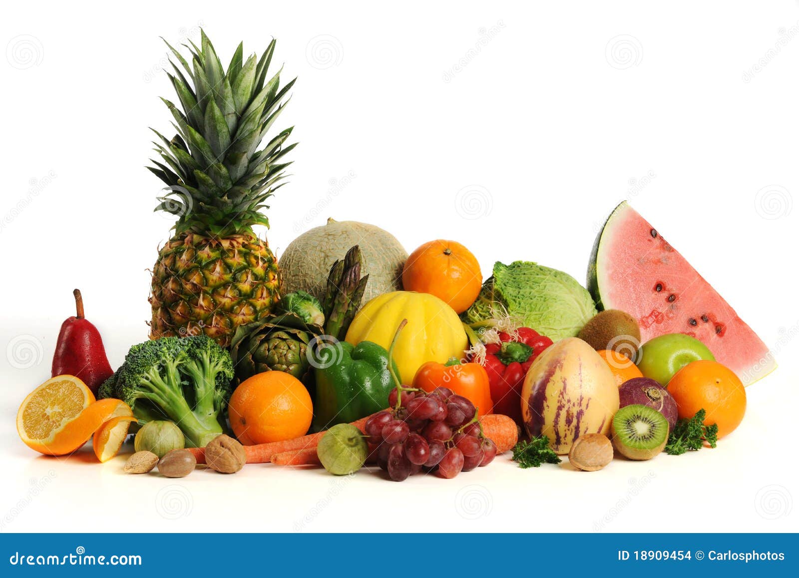 Group of Asorted Fruits and Vegetables Stock Photo - Image of crop ...