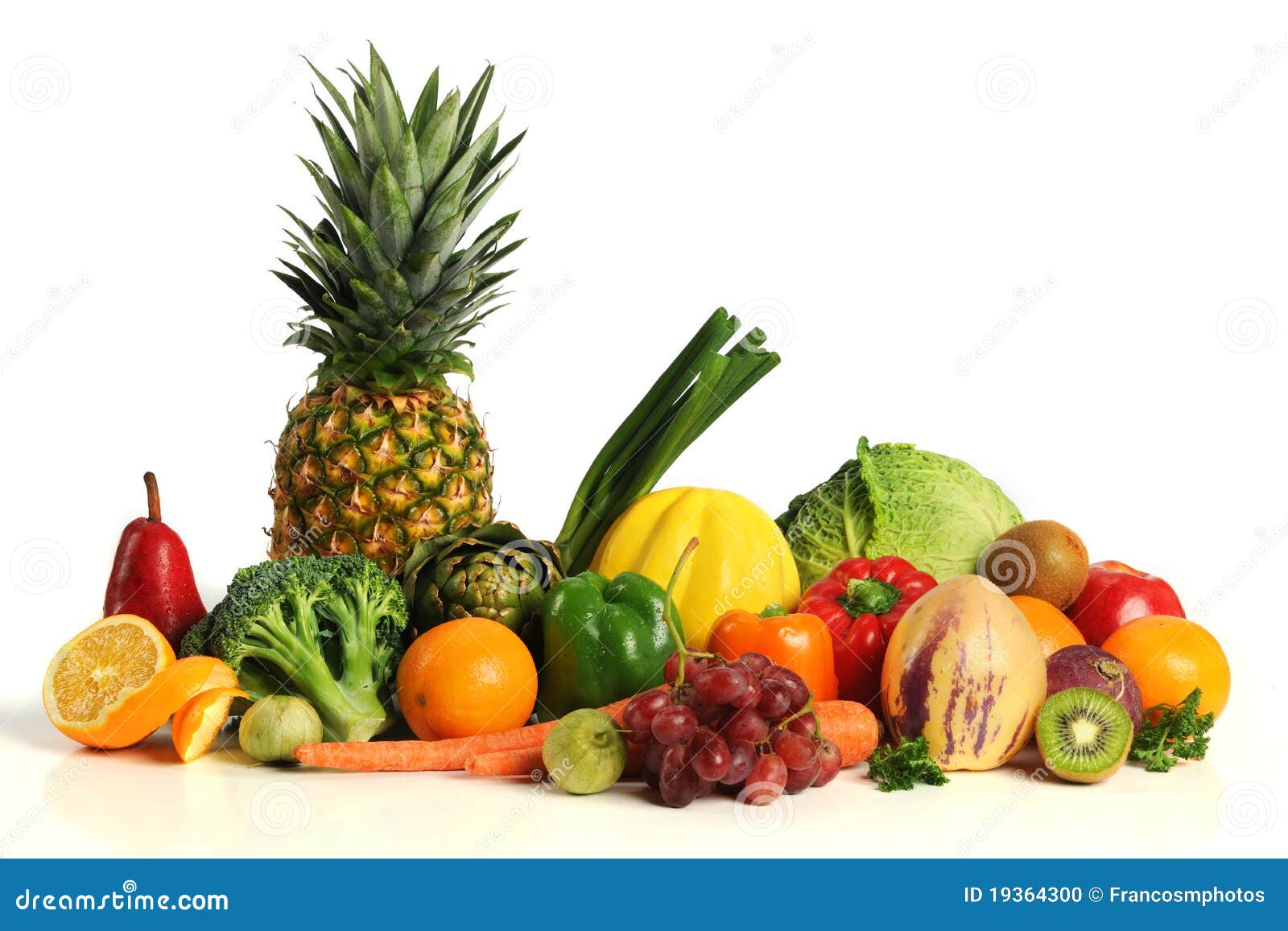 Group of Asorted Fruits and Vegetables Stock Photo - Image of green ...