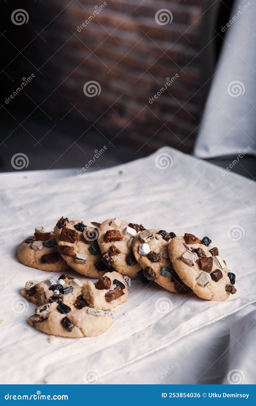 Group of Assorted Cookies. Chocolate Chip, Oatmeal Raisin, White ...