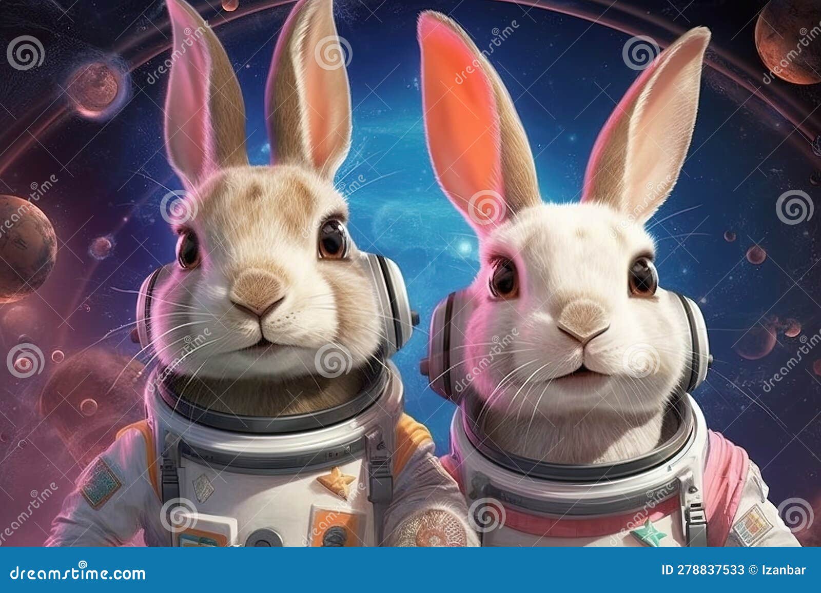 Astronaut Rabbits, Hopping Between Celestial Bodies, Exploring Alien ...