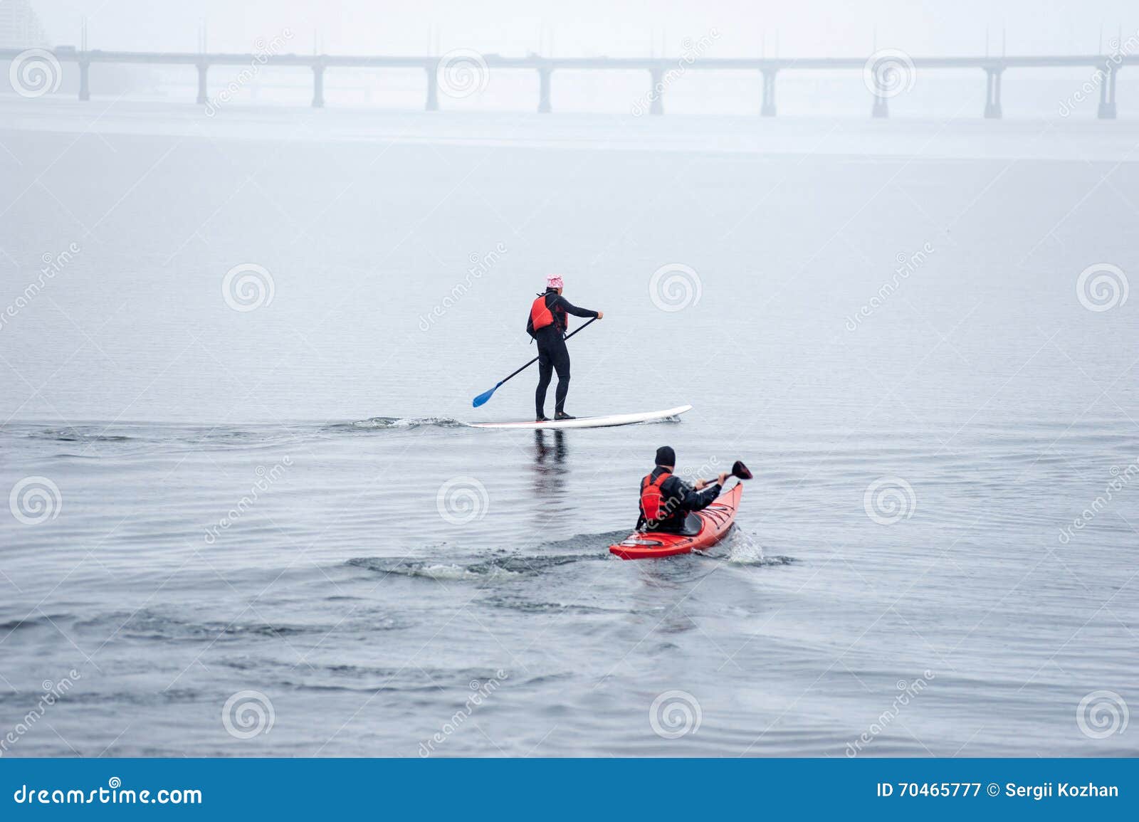 Group of Athletes Kayaking on the River02 Stock Image - Image of ...