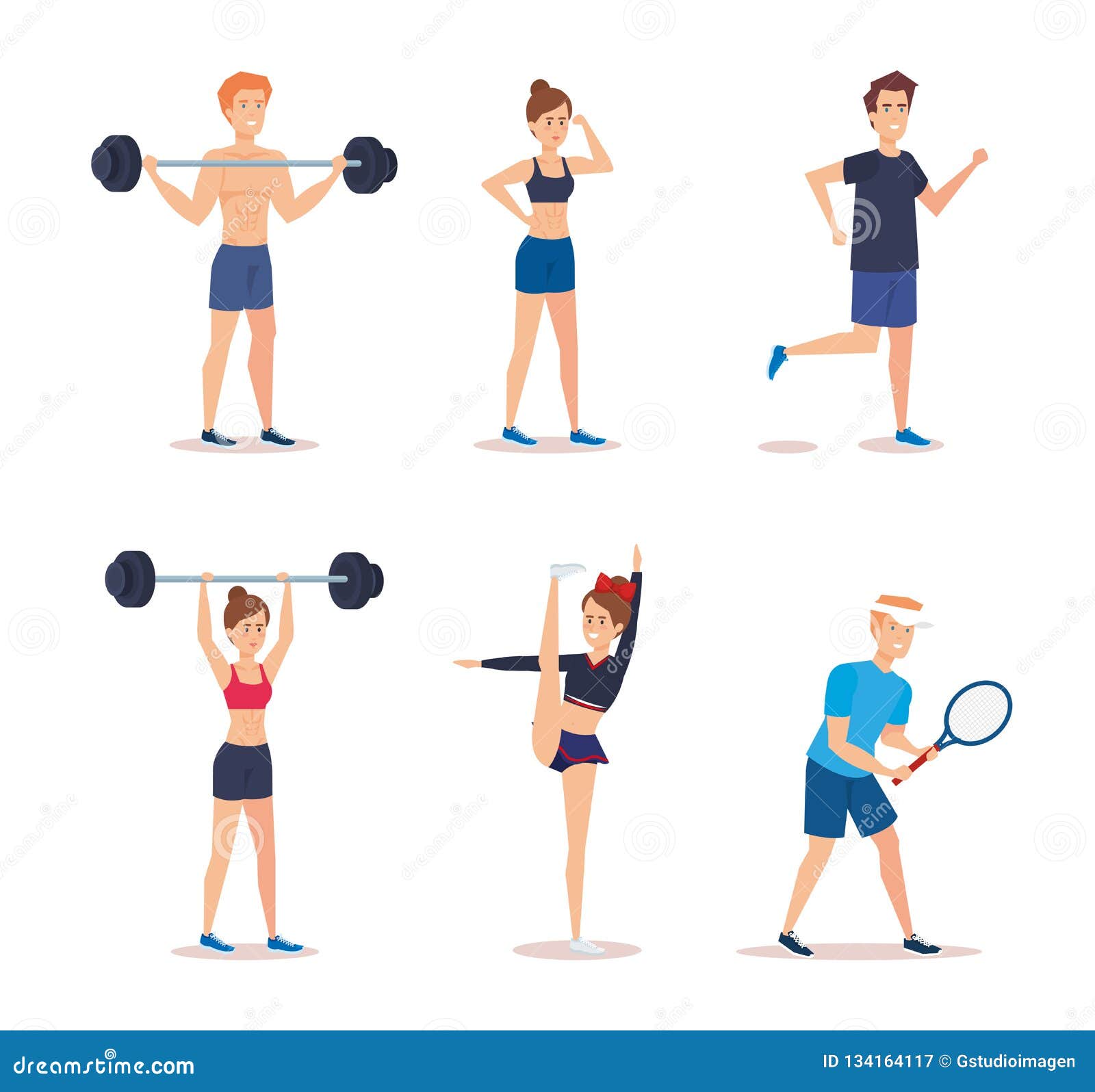 Group Of Athletes From Different Kinds Of Sports Cartoon Vector ...