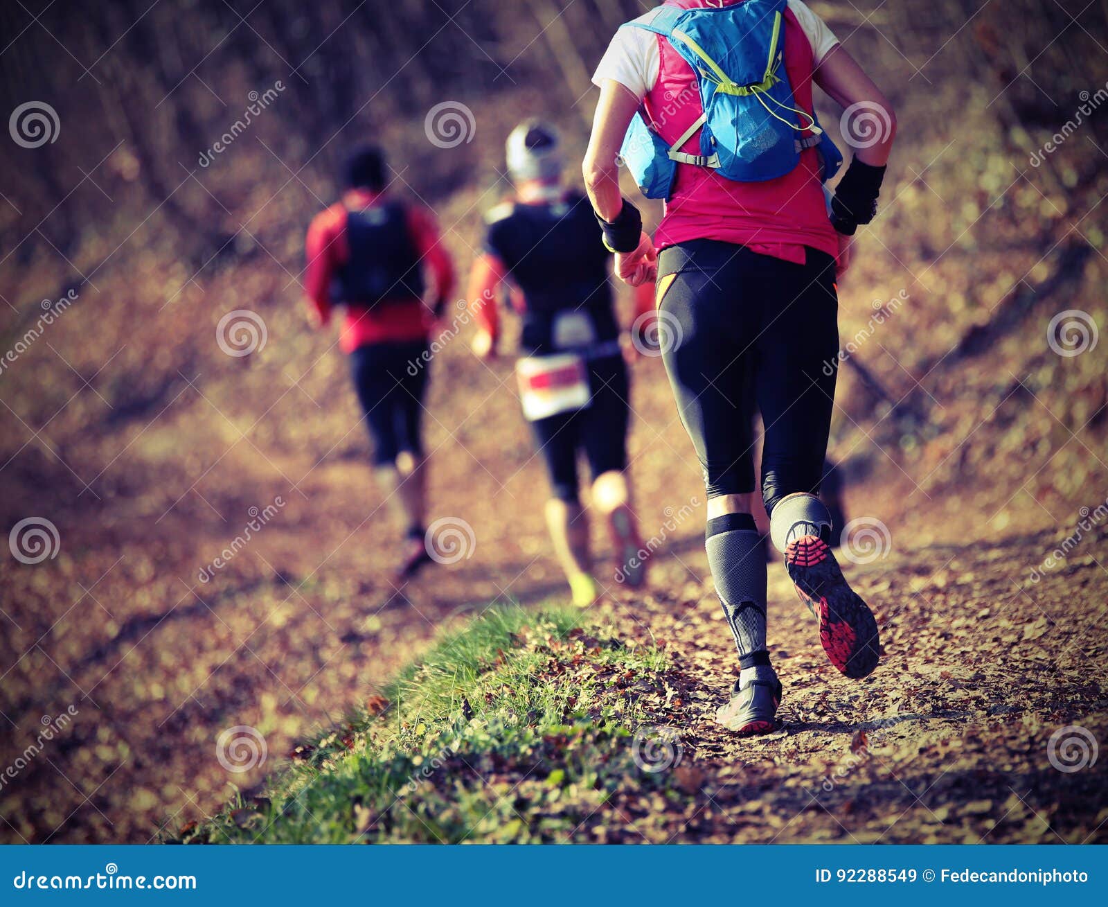 Group of Athletes Running the Country Race Stock Image - Image of ...