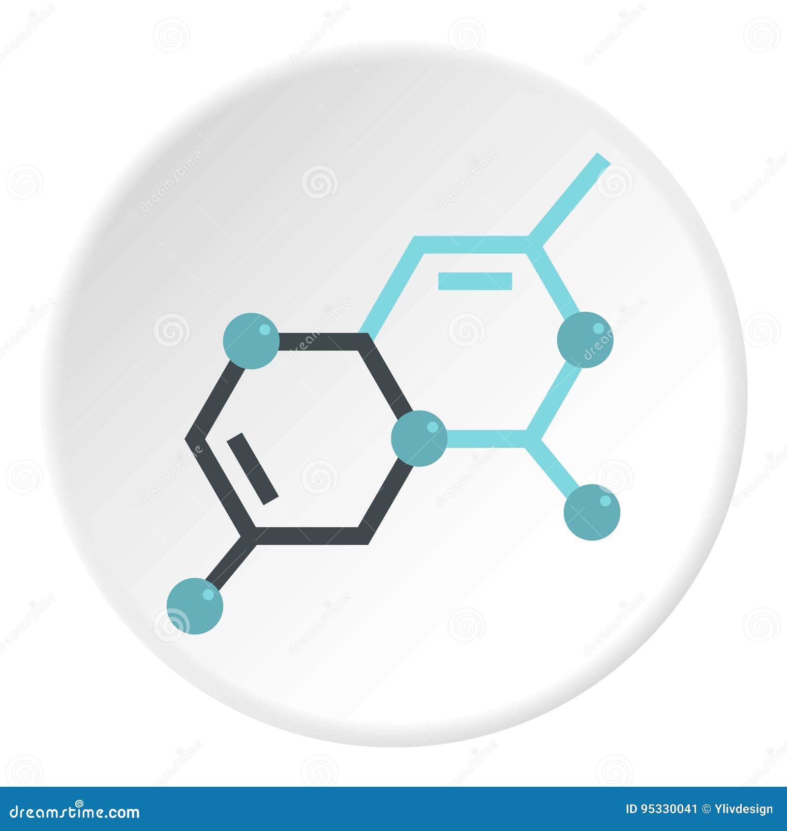 Group of Atoms Forming Molecule Icon Circle Stock Vector - Illustration ...