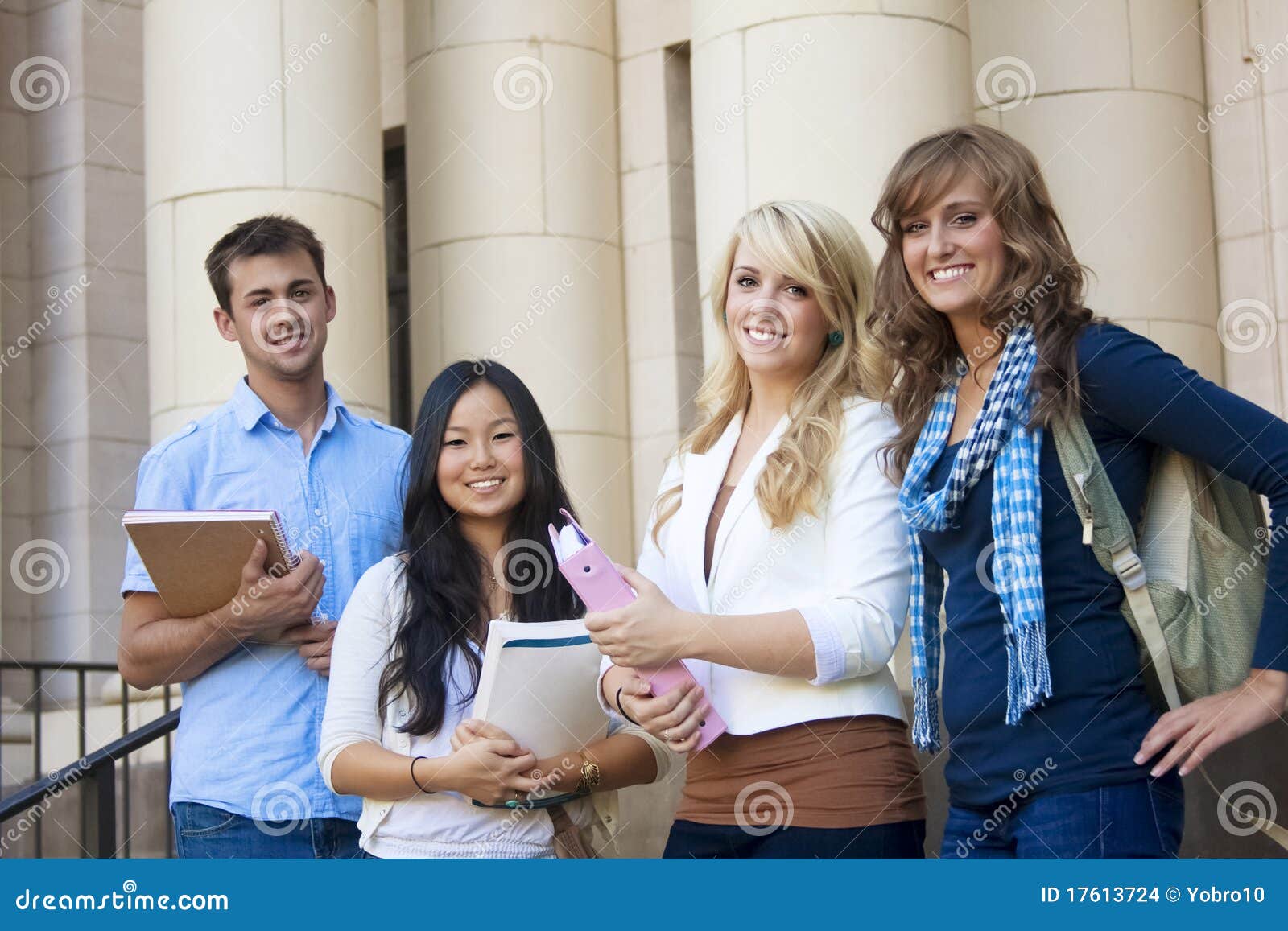 Group of Attractive Students Stock Photo - Image of friendship ...