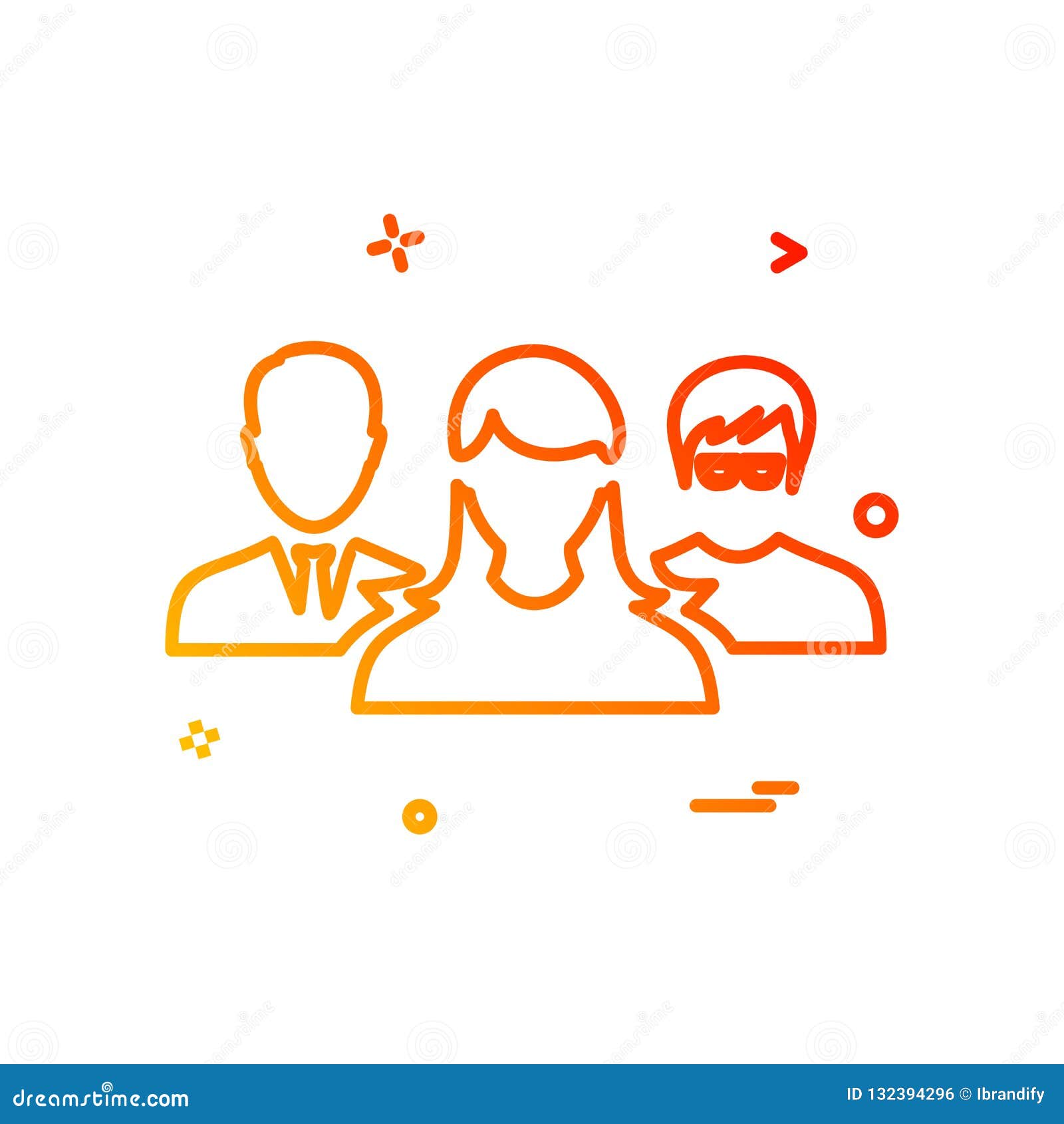 Group Avatar Icon Design Vector Stock Vector - Illustration of head ...