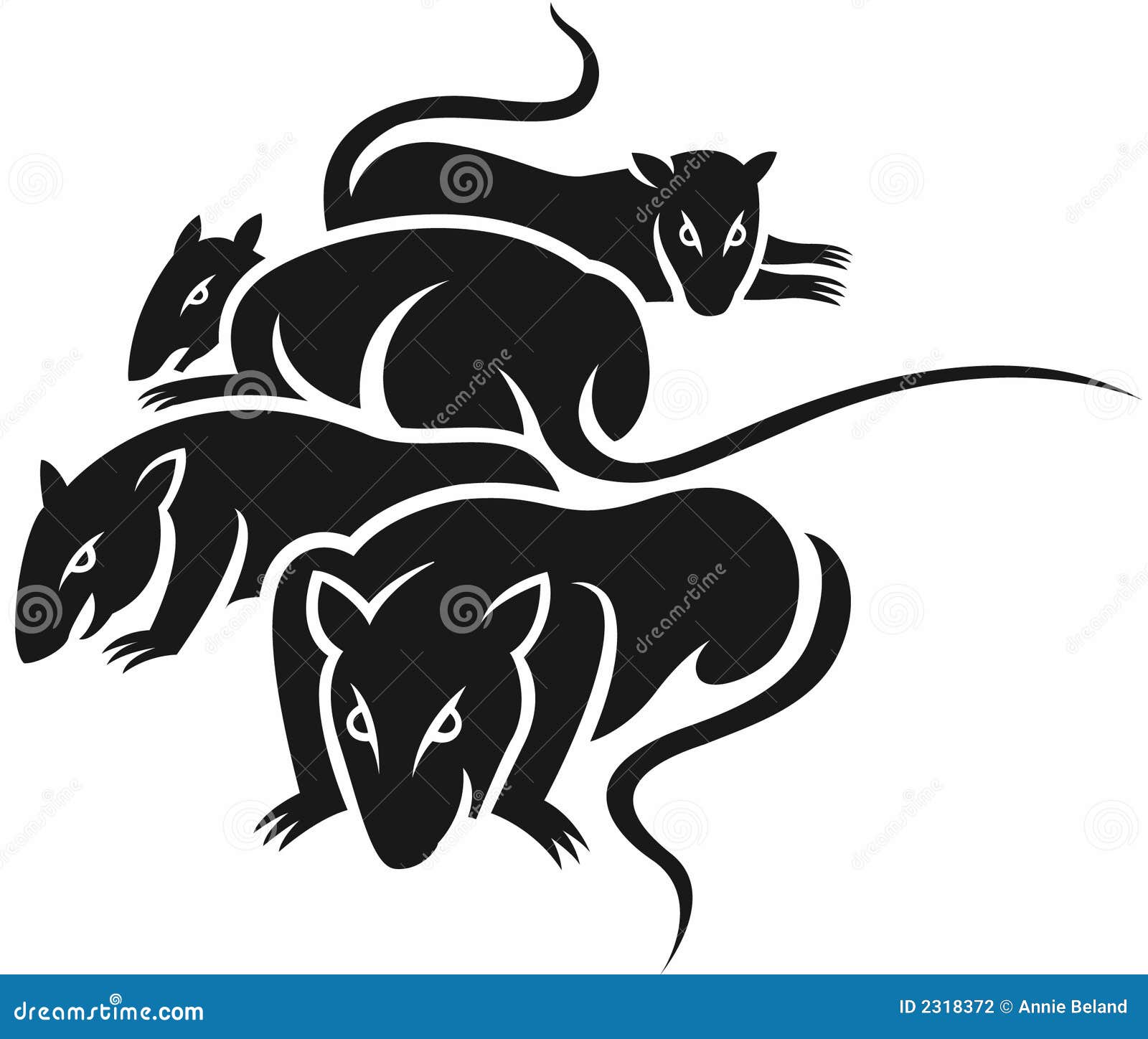 Group of bad rats stock vector. Illustration of animals - 2318372
