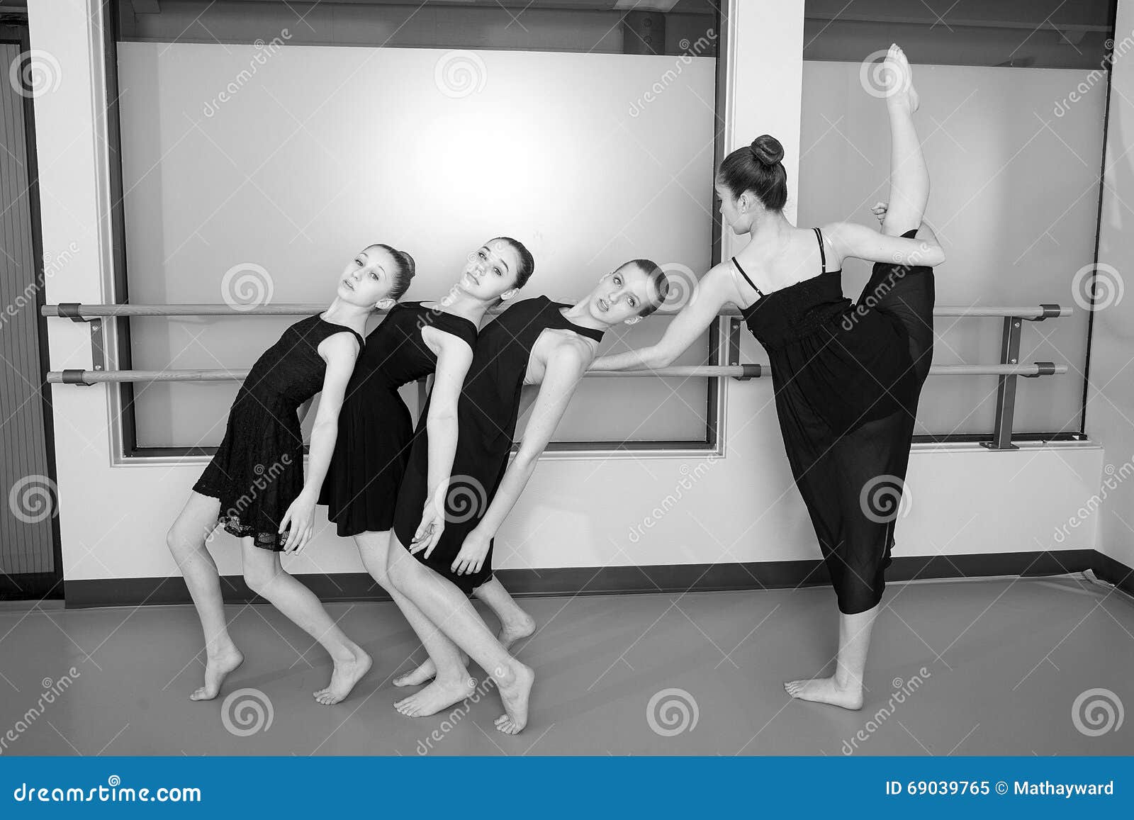 Group of Ballet Dancers in Studio Stock Image - Image of choreography ...