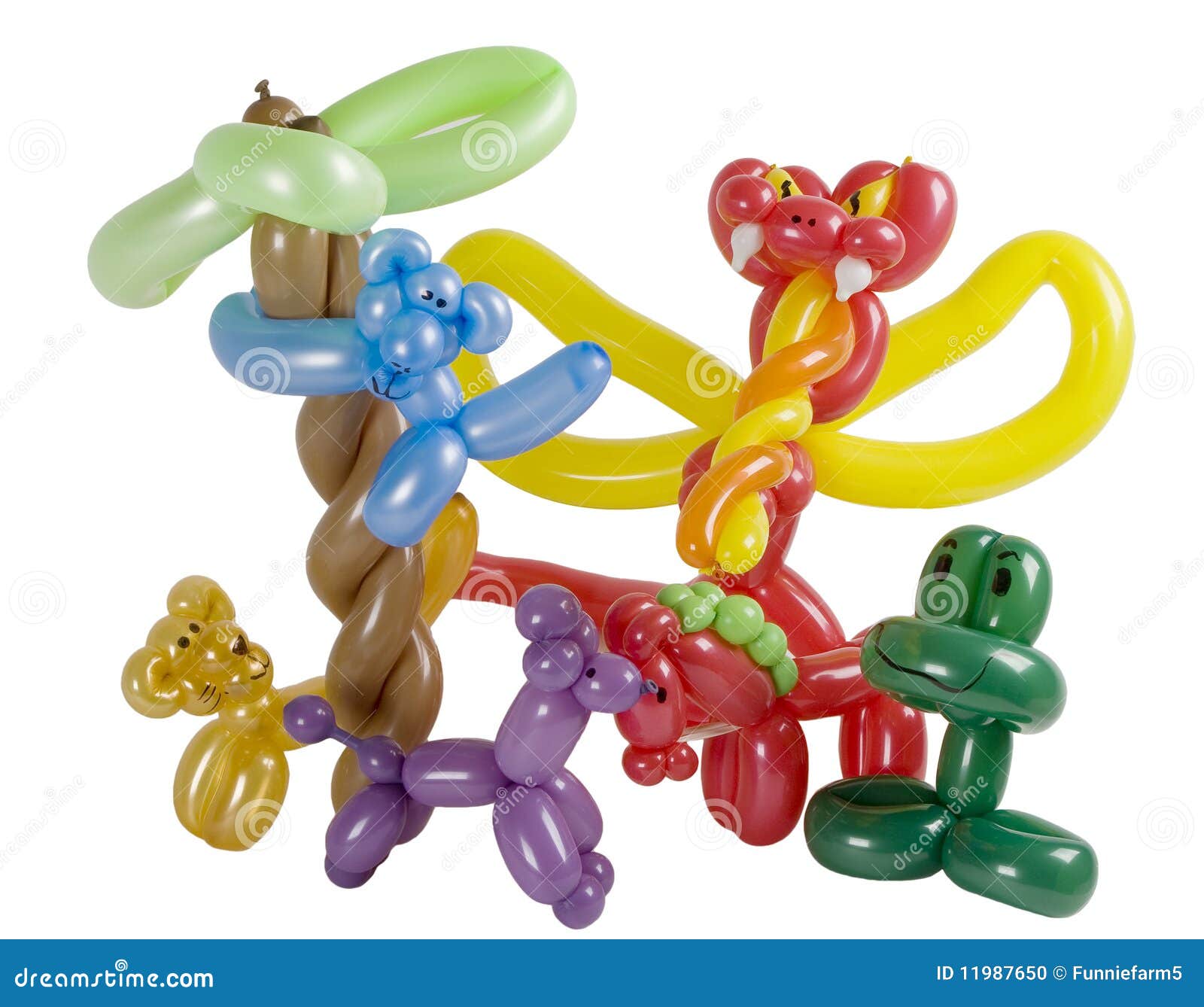 Group of balloon animals stock photo. Image of dragon - 11987650